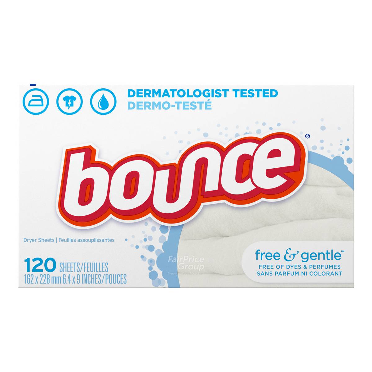 Bounce Dryer Sheets - Free & Gentle | NTUC FairPrice