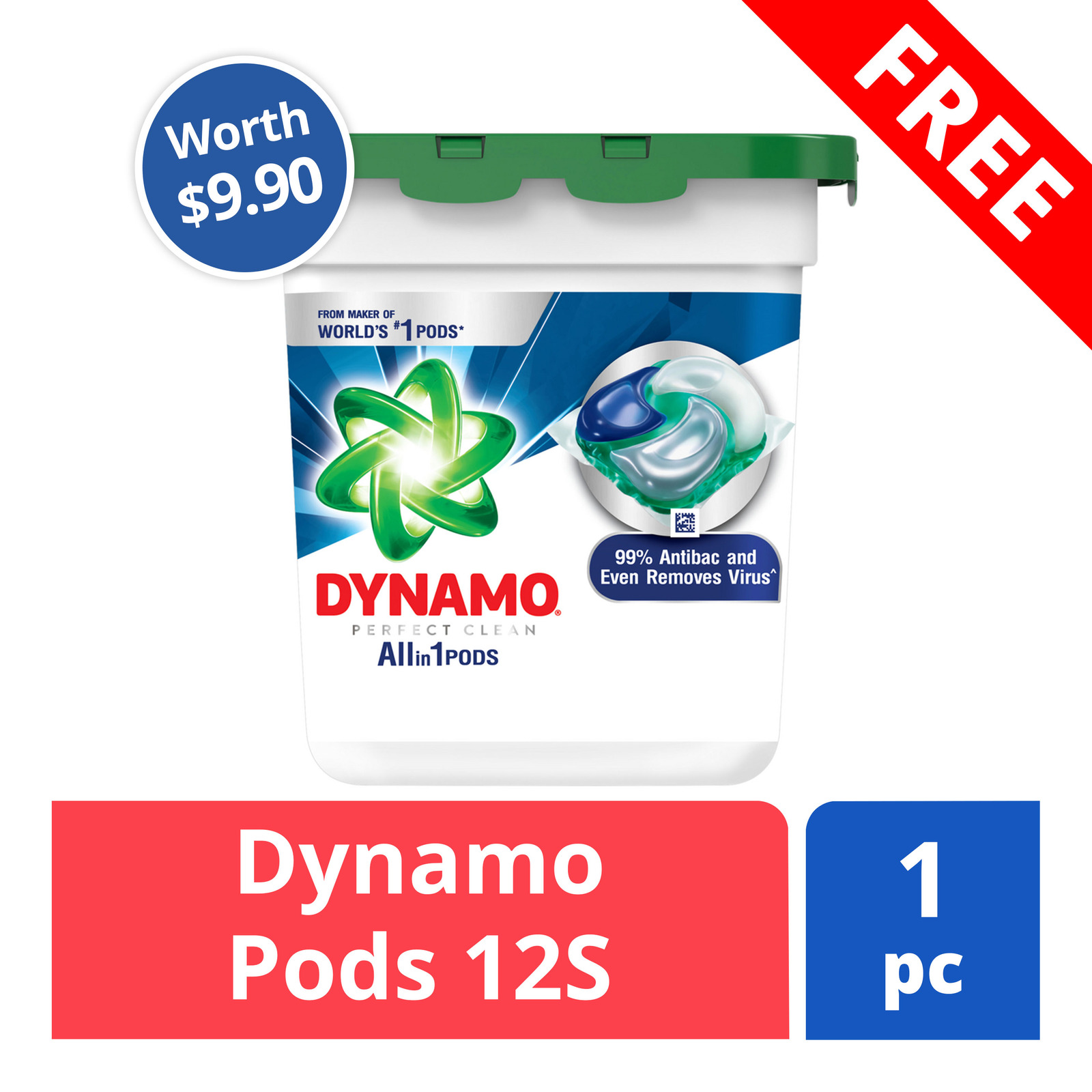 FREE Dynamo Pods 12s (worth $9.90) | NTUC FairPrice