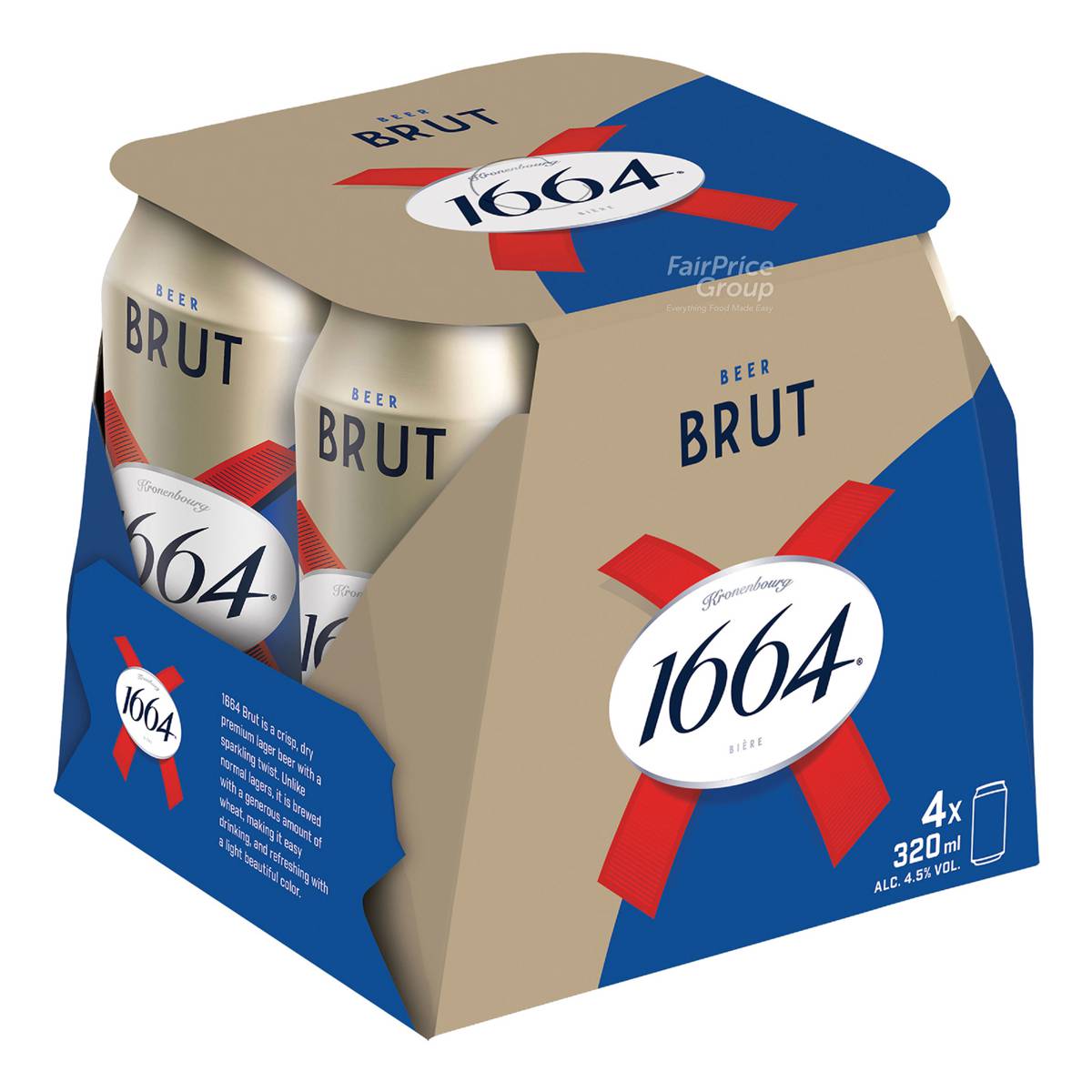 Kronenbourg 1664 Can Beer - Original | NTUC FairPrice
