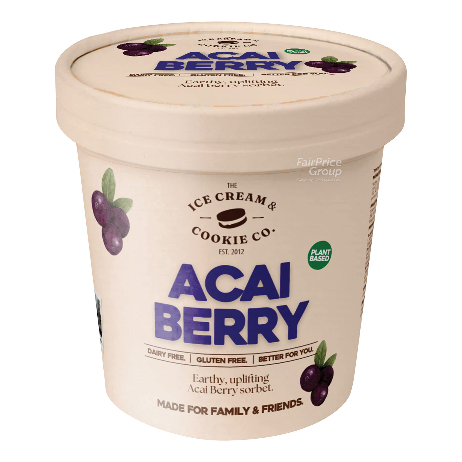 The Ice Cream & Cookie Co. Sorbet - Acai Berry | NTUC FairPrice