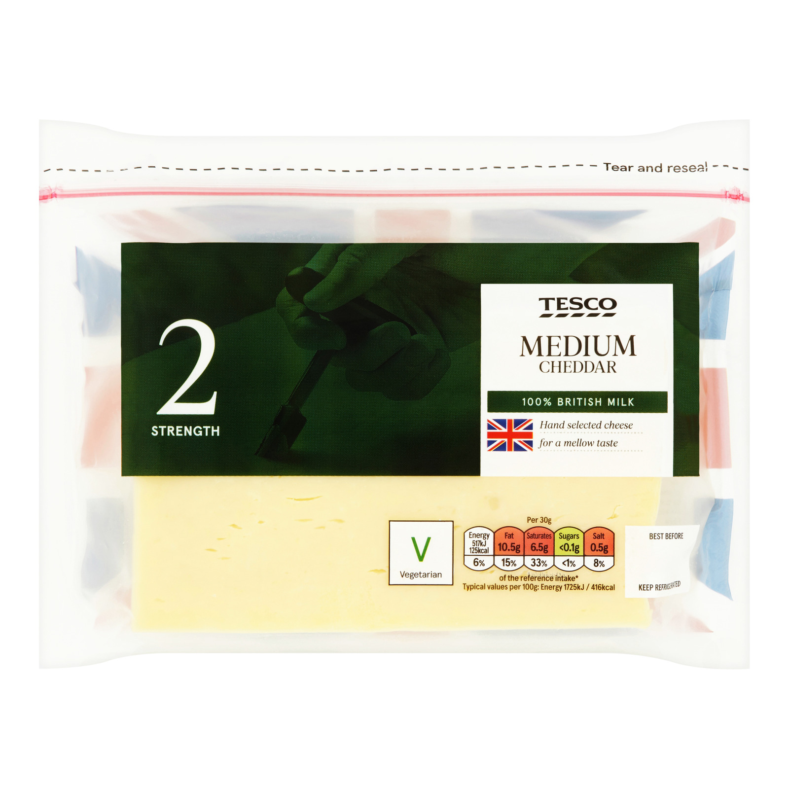 Tesco Block Cheese - Cheddar (Medium) | NTUC FairPrice