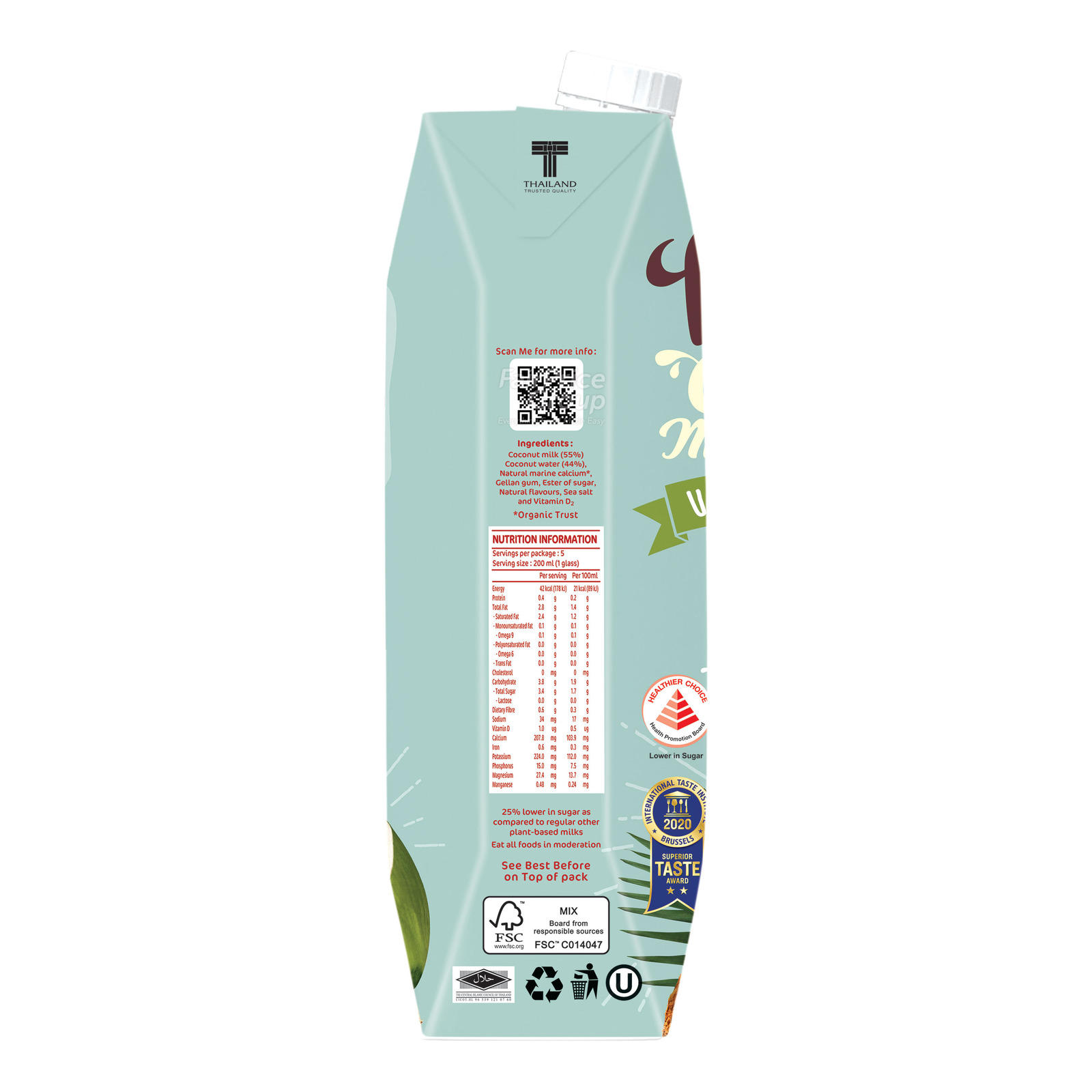 UFC Velvet Dairy Free Coconut Milk - Unsweetened | NTUC FairPrice