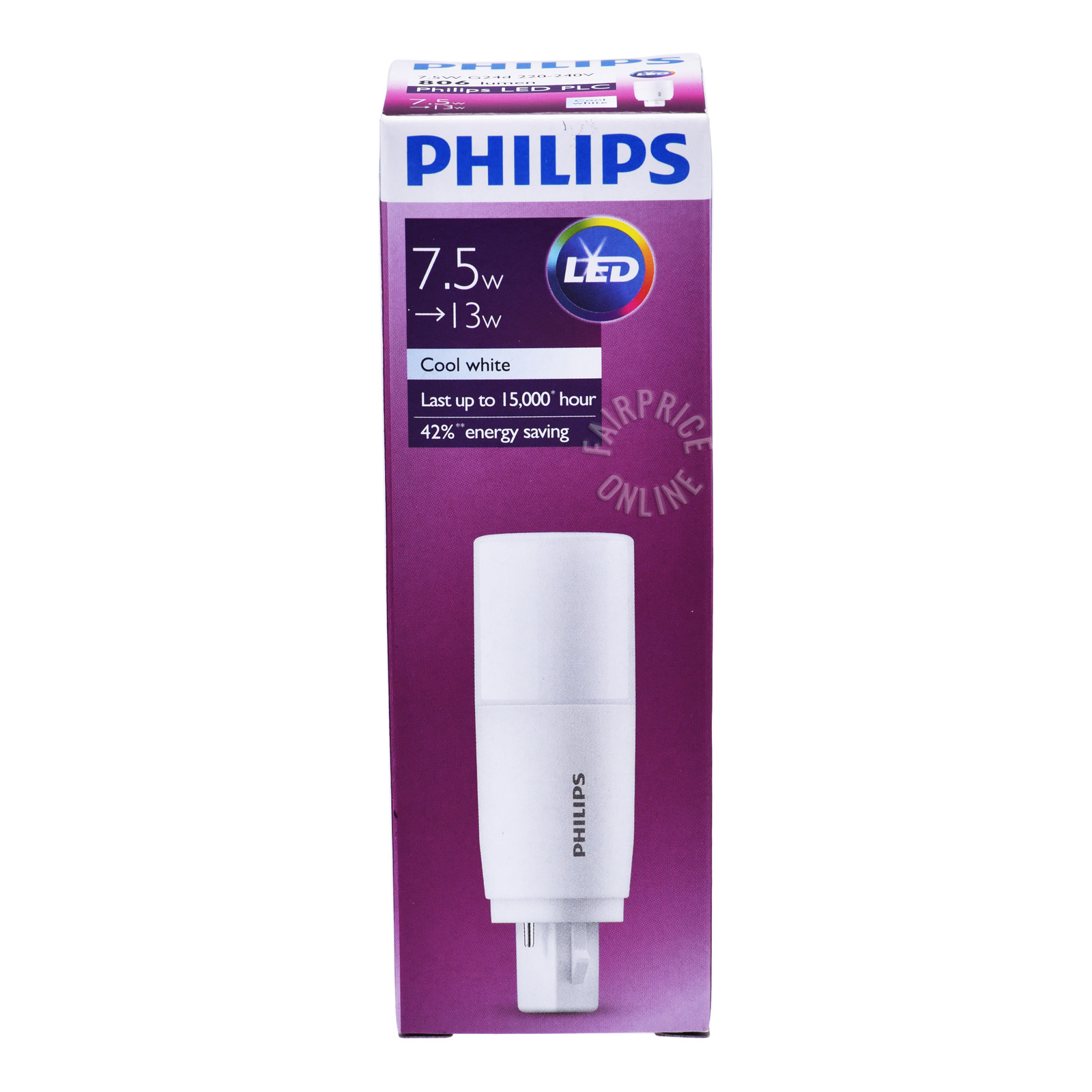 Philips LED Stick Bulb - Cool White (7.5 W/G24D) | NTUC FairPrice