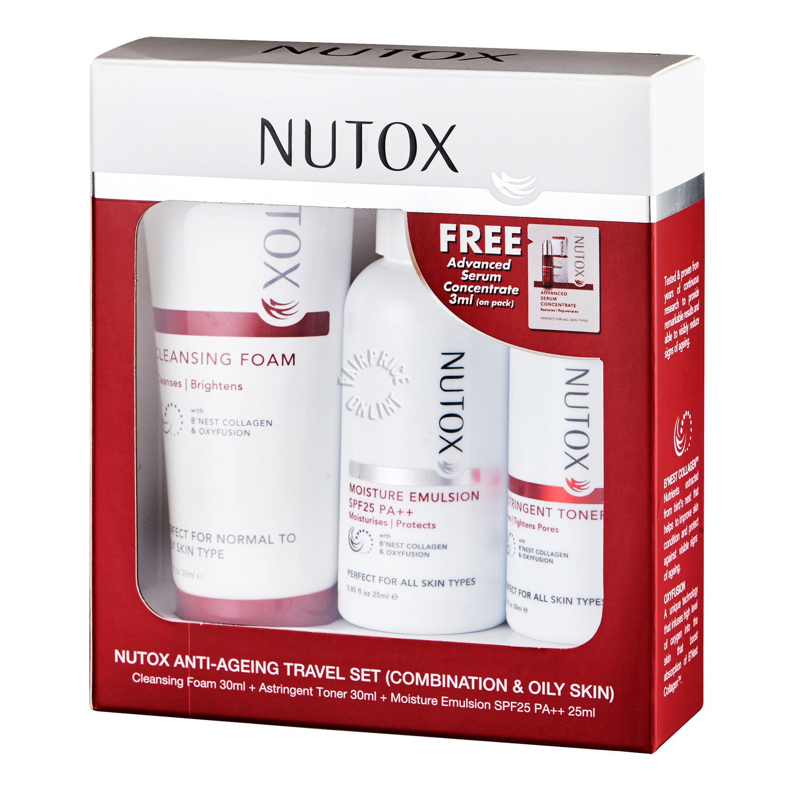 Nutox Anti-Ageing Travel Set - Combination & Oily Skin | NTUC FairPrice