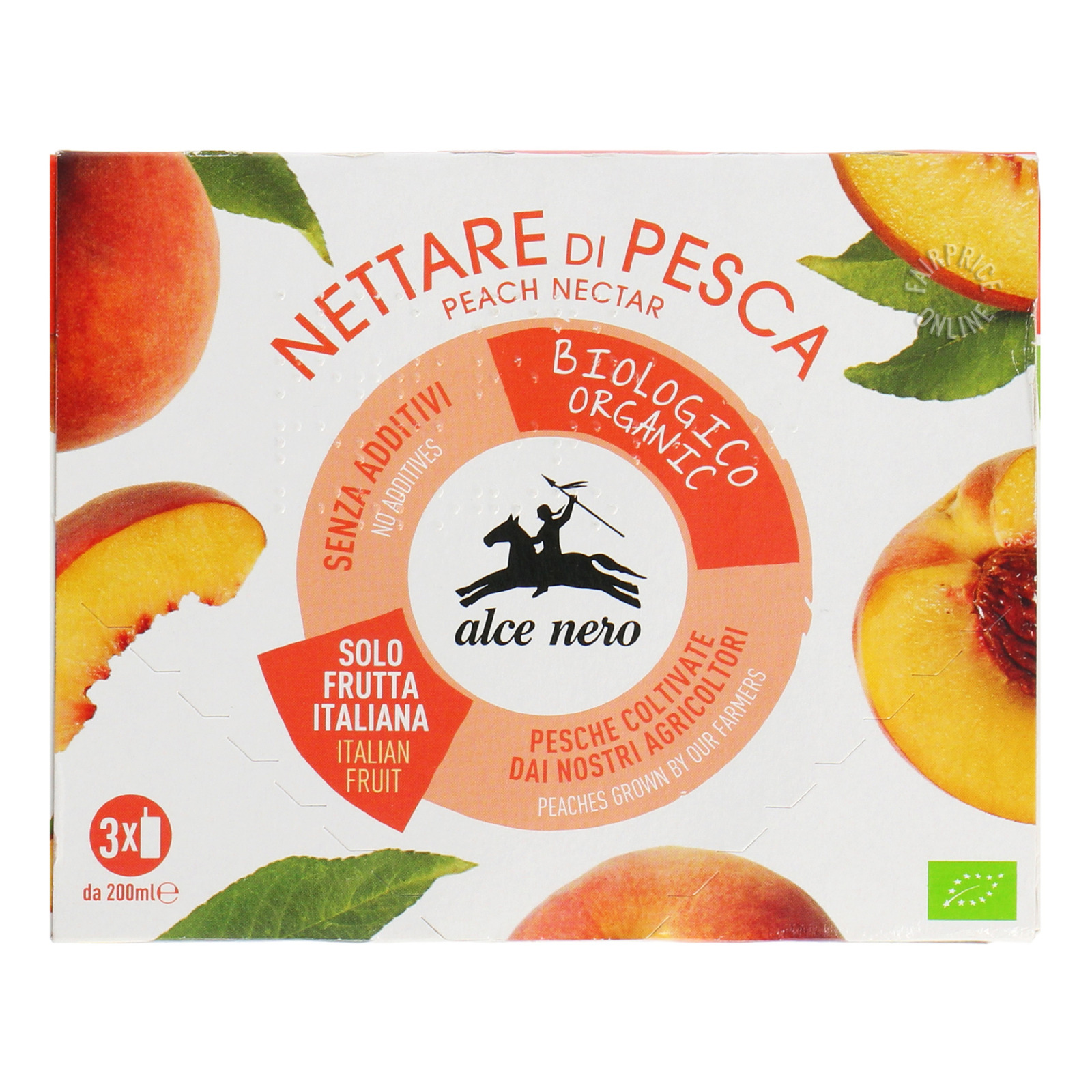 Alce Nero Organic Peach Nectar | NTUC FairPrice