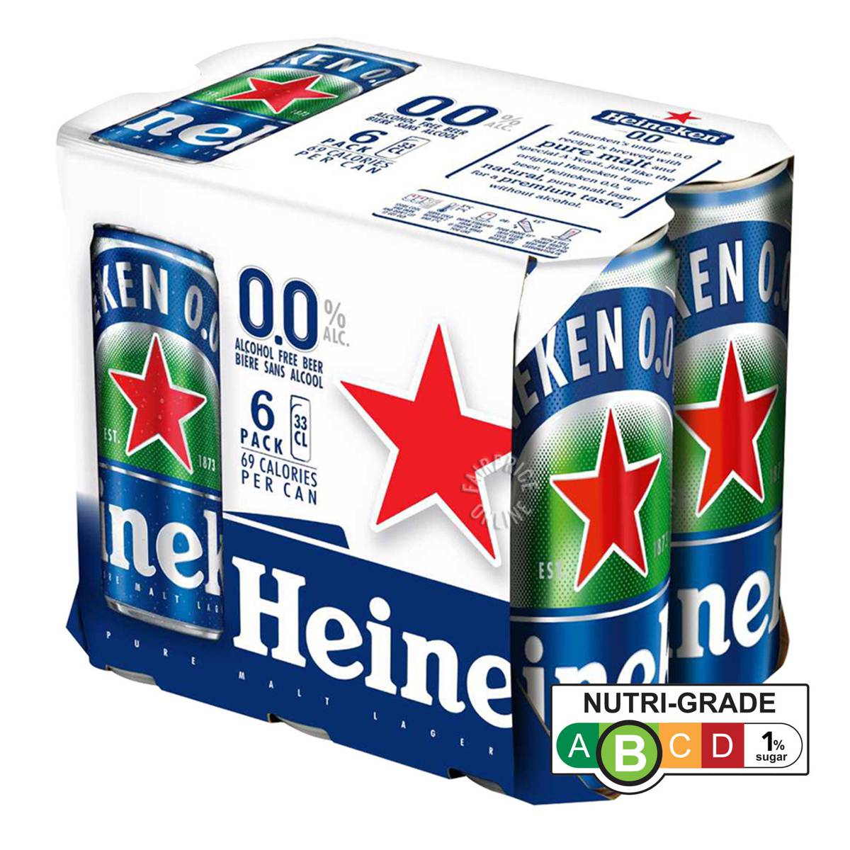 Heineken 0.0% Alcohol Free Beer Can | NTUC FairPrice