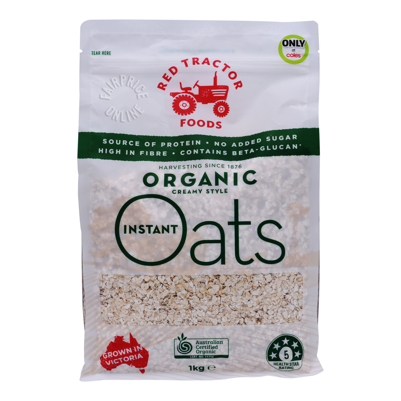 Red Tractor Foods Instant Oats - Organic Creamy Style | NTUC FairPrice