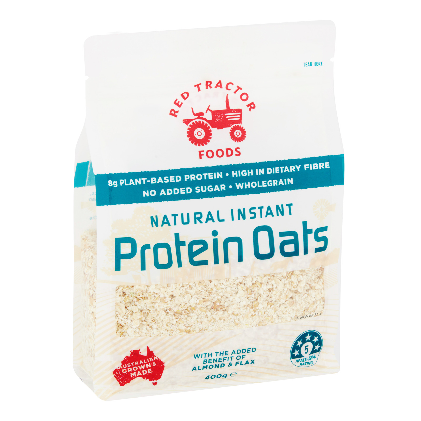 Red Tractor Foods Instant Oats - Natural Protein | NTUC FairPrice