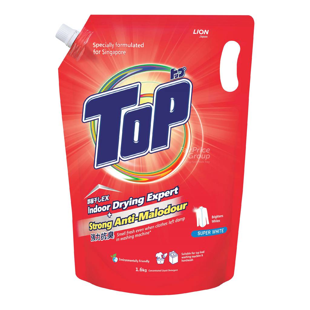 Top Concentrated Liquid Detergent Refill - Super White | NTUC FairPrice