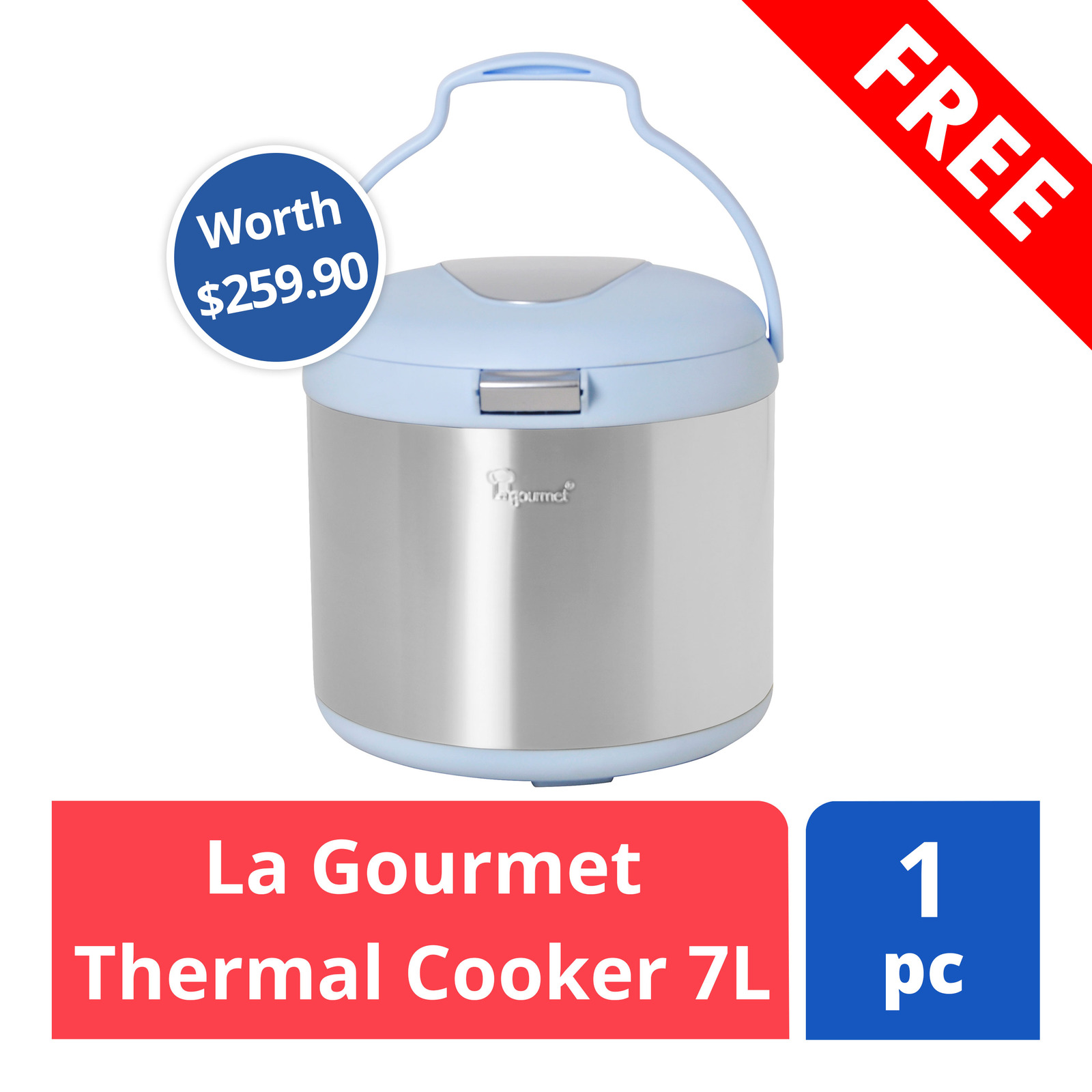 FREE La Gourmet Thermal Cooker 7L (worth $259.90) | NTUC FairPrice