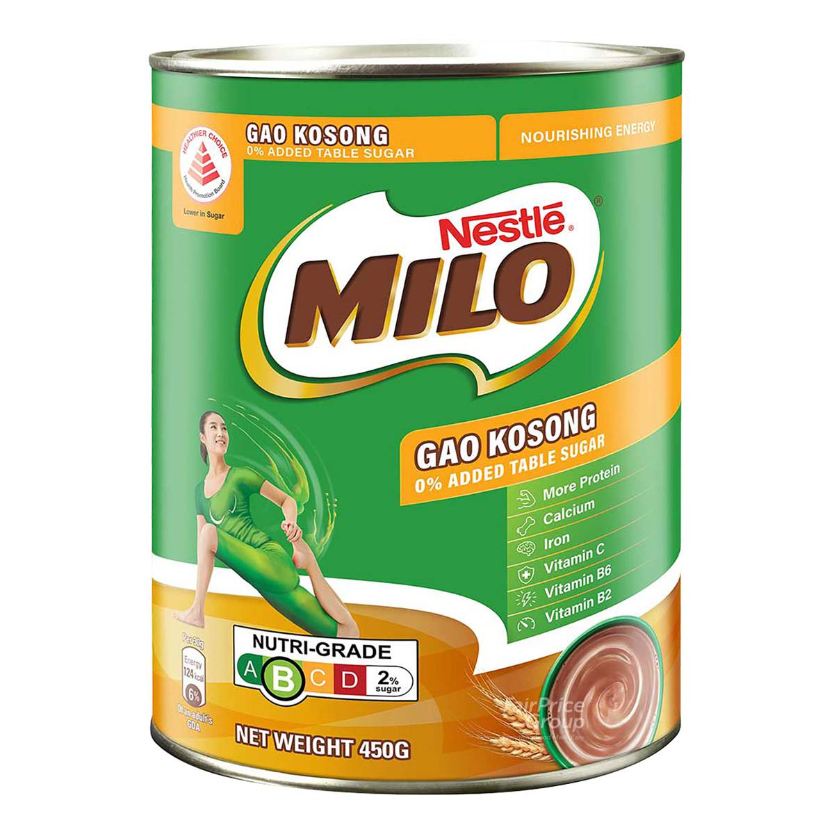 Milo Instant Chocolate Malt Drink Powder with Milk - Gao Kosong | NTUC ...