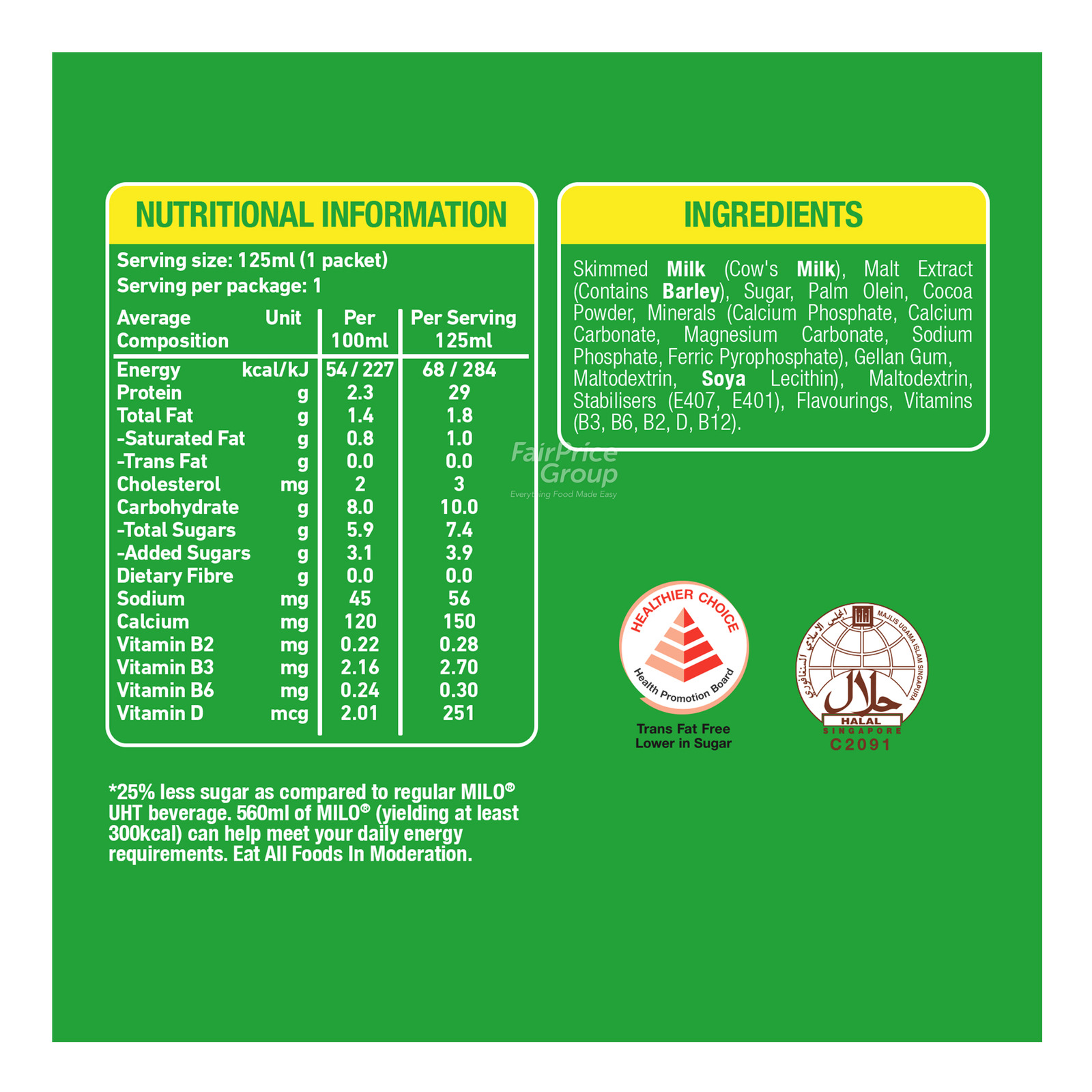 Milo Nutrition Facts Malaysia - Home Alqu