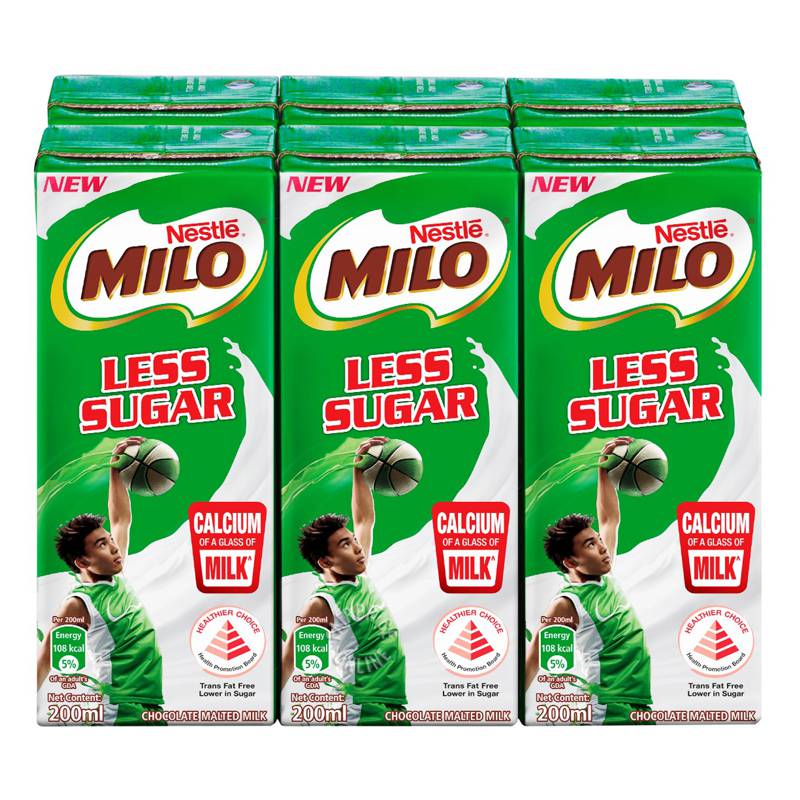 Milo Chocolate Malt Milk UHT Packet Drink - Less Sugar | NTUC FairPrice
