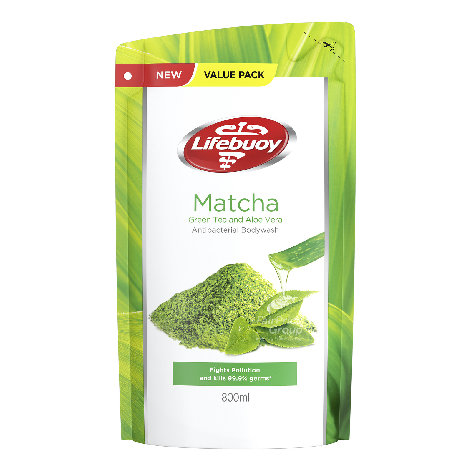 Lifebuoy Antibacterial Body Wash Refill - Matcha | NTUC FairPrice