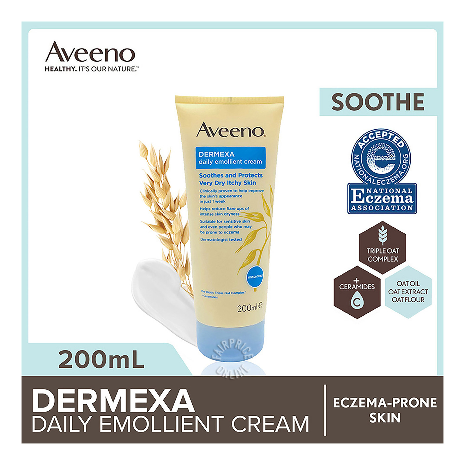 Aveeno Active Naturals Dermexa Daily Emollient Cream | NTUC FairPrice