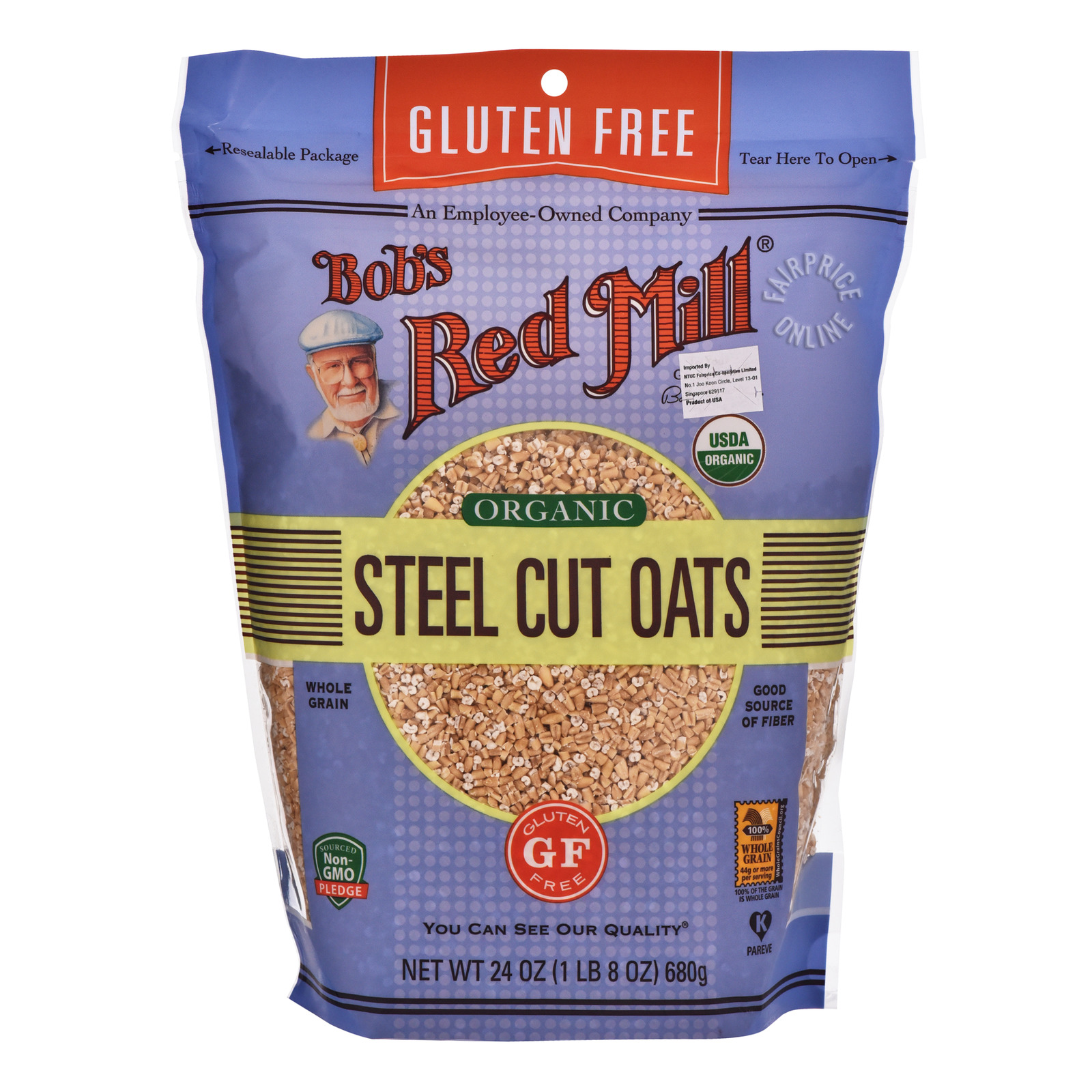 Bob's Red Mill Organic Oats - Steel Cut | NTUC FairPrice