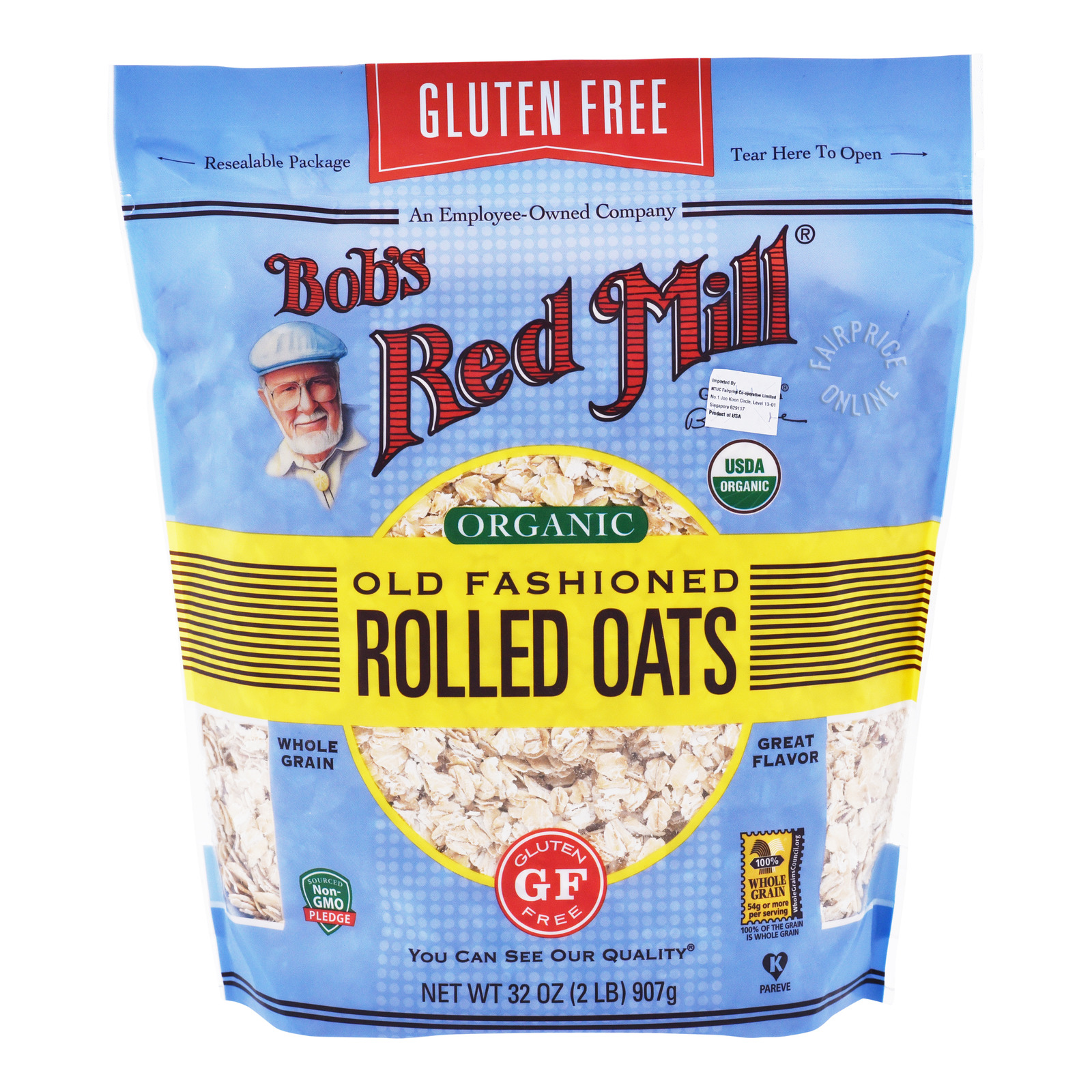 Bob's Red Mill Organic Rolled Oats - Old Fashioned | NTUC FairPrice