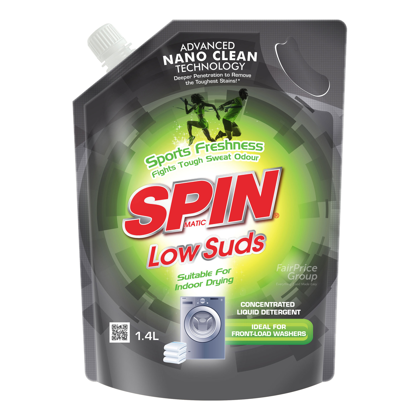 SPINmatic Low Suds Liquid Detergent Refill - Sports Freshness | NTUC ...
