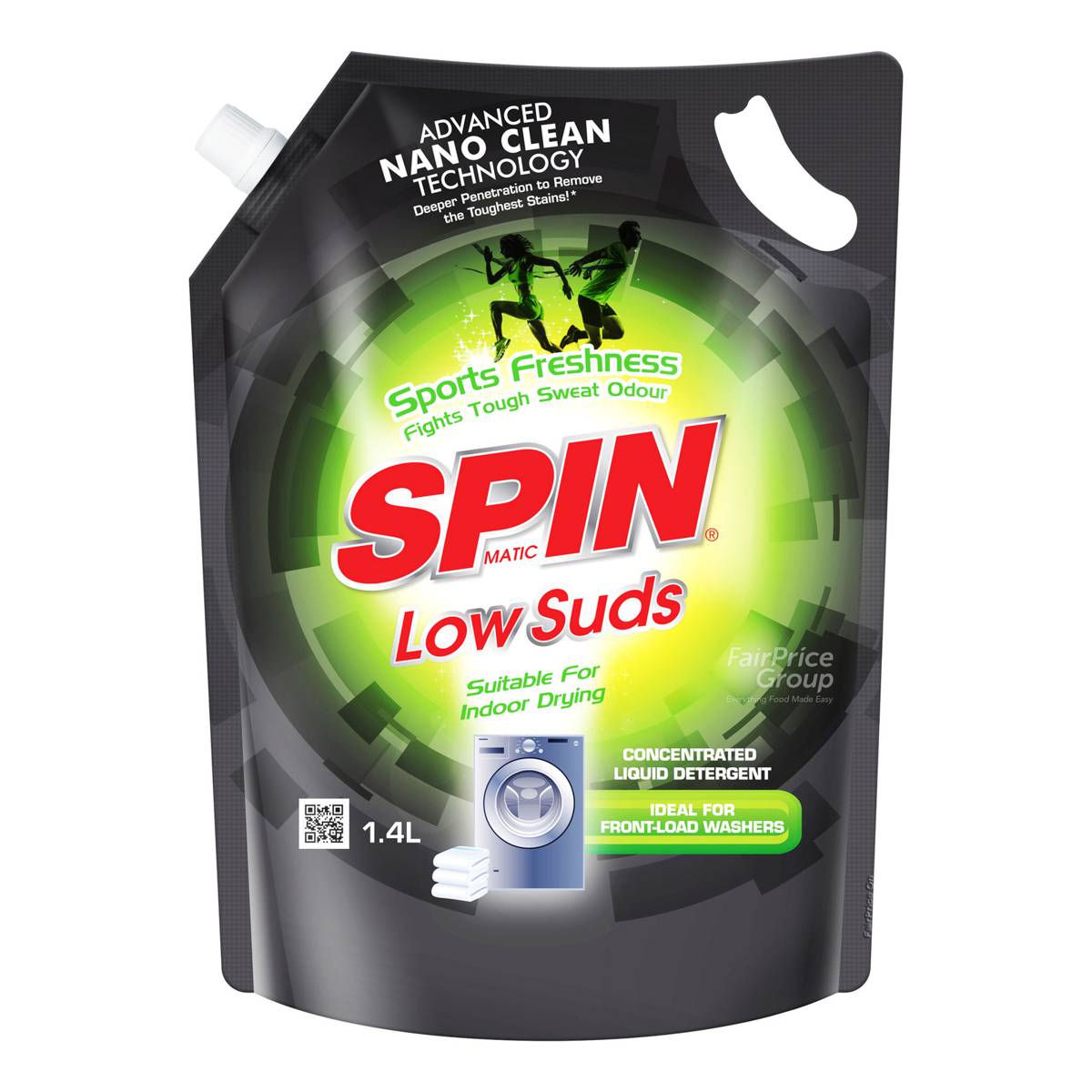 SPINmatic Low Suds Liquid Detergent Refill - Sports Freshness | NTUC ...