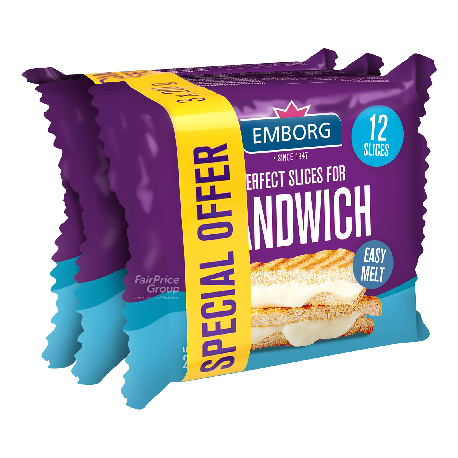 Emborg Sliced Cheese - Perfect Slices (Cheddar) | NTUC FairPrice