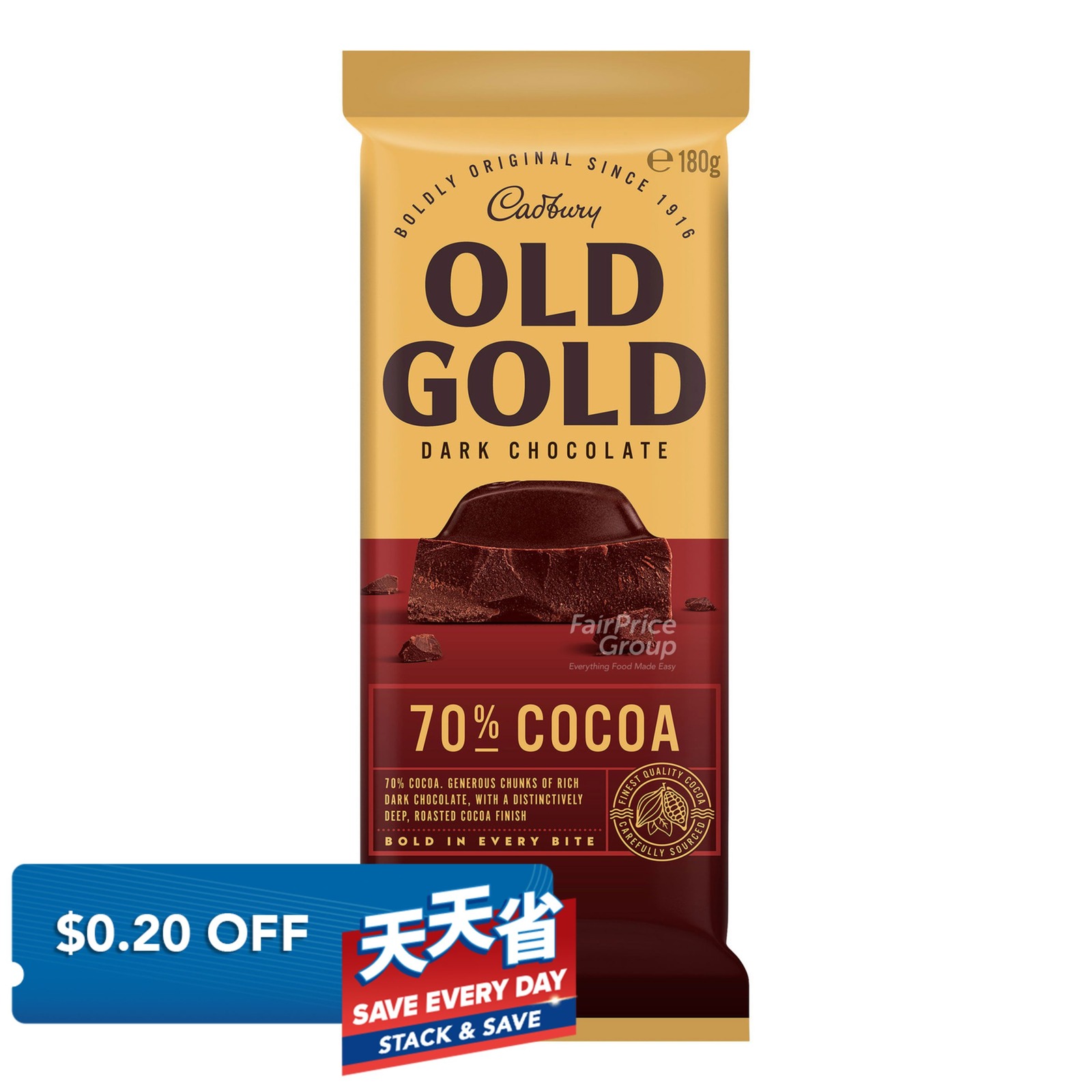 Cadbury Old gold Dark Chocolate - 70% Cocoa | NTUC FairPrice