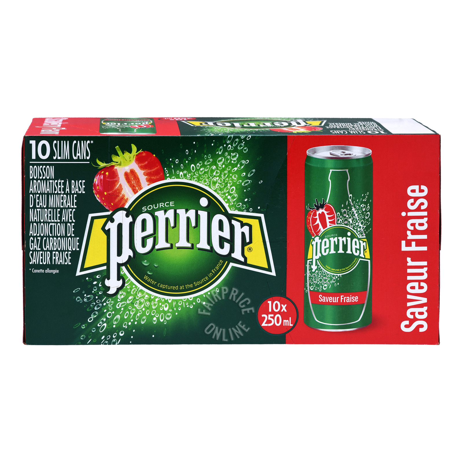 Perrier Sparkling Natural Mineral Can Water - Strawberry | NTUC FairPrice