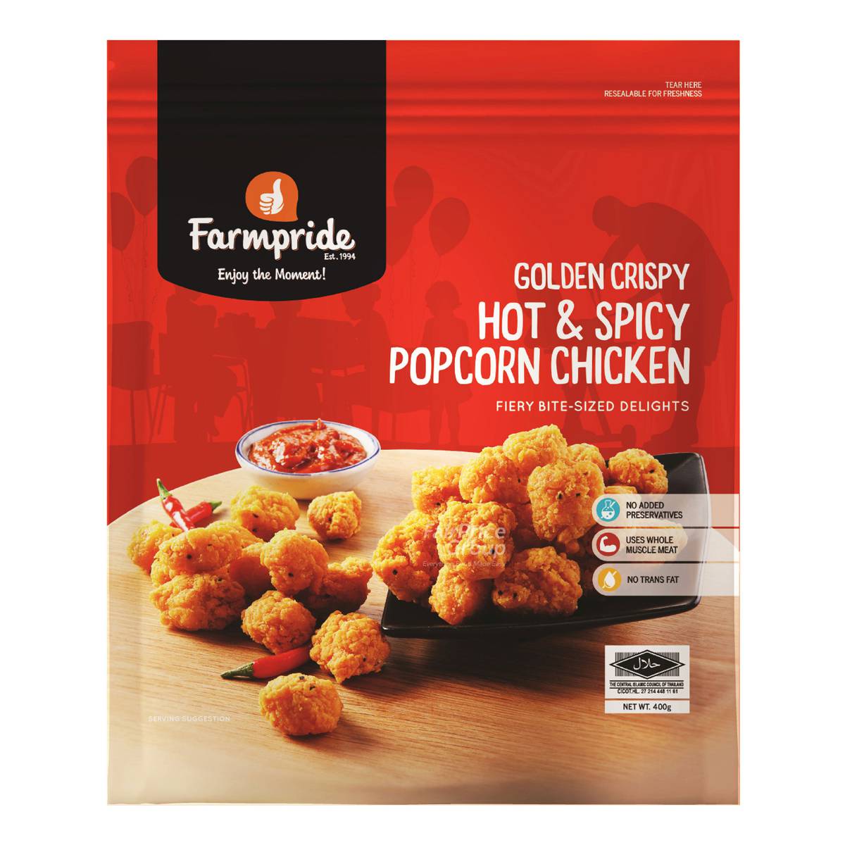 Farmpride Frozen Golden Crispy Popcorn Chicken - Hot & Spicy | NTUC ...