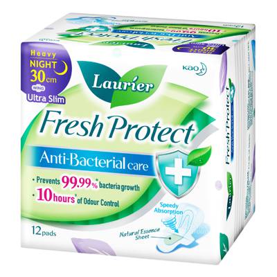 Laurier Fresh Protect Night Pads - Heavy Ultra Slim(30cm) | NTUC FairPrice