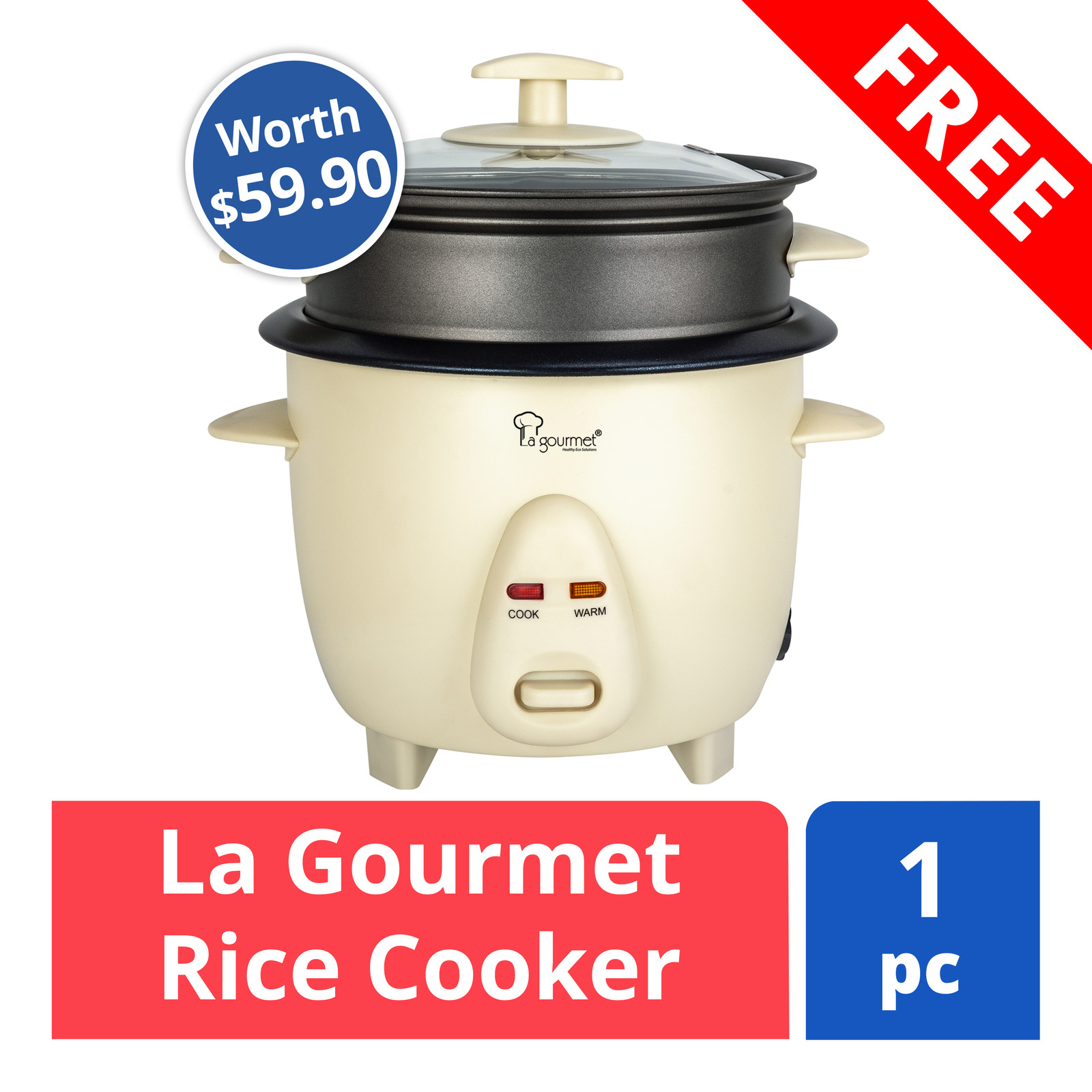 FREE La Gourmet Rice Cooker (worth $59.90) | NTUC FairPrice