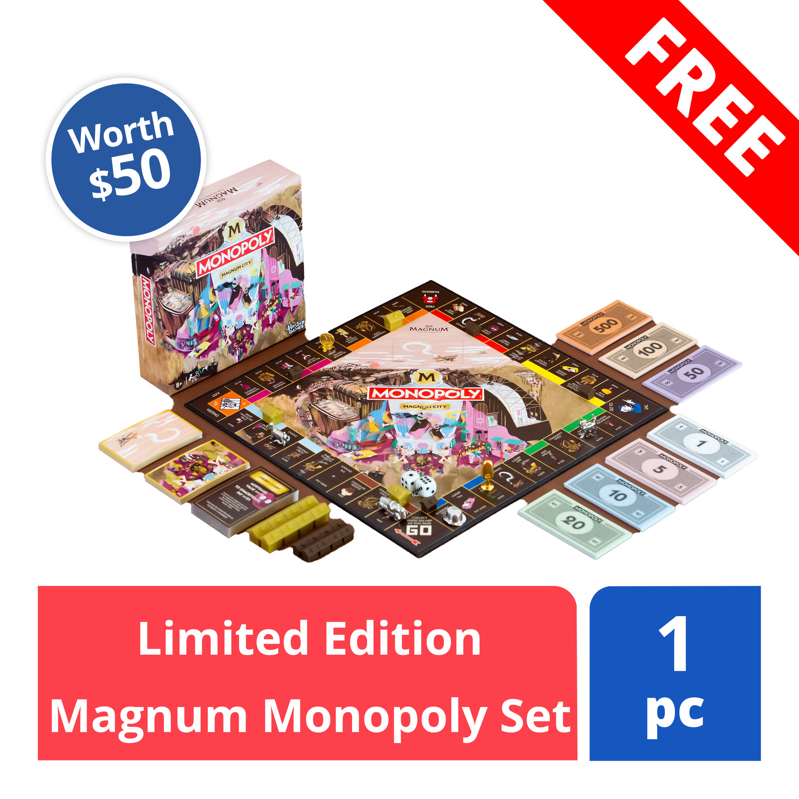 FREE Limited Edition Magnum Monopoly Set (worth $50) | NTUC FairPrice