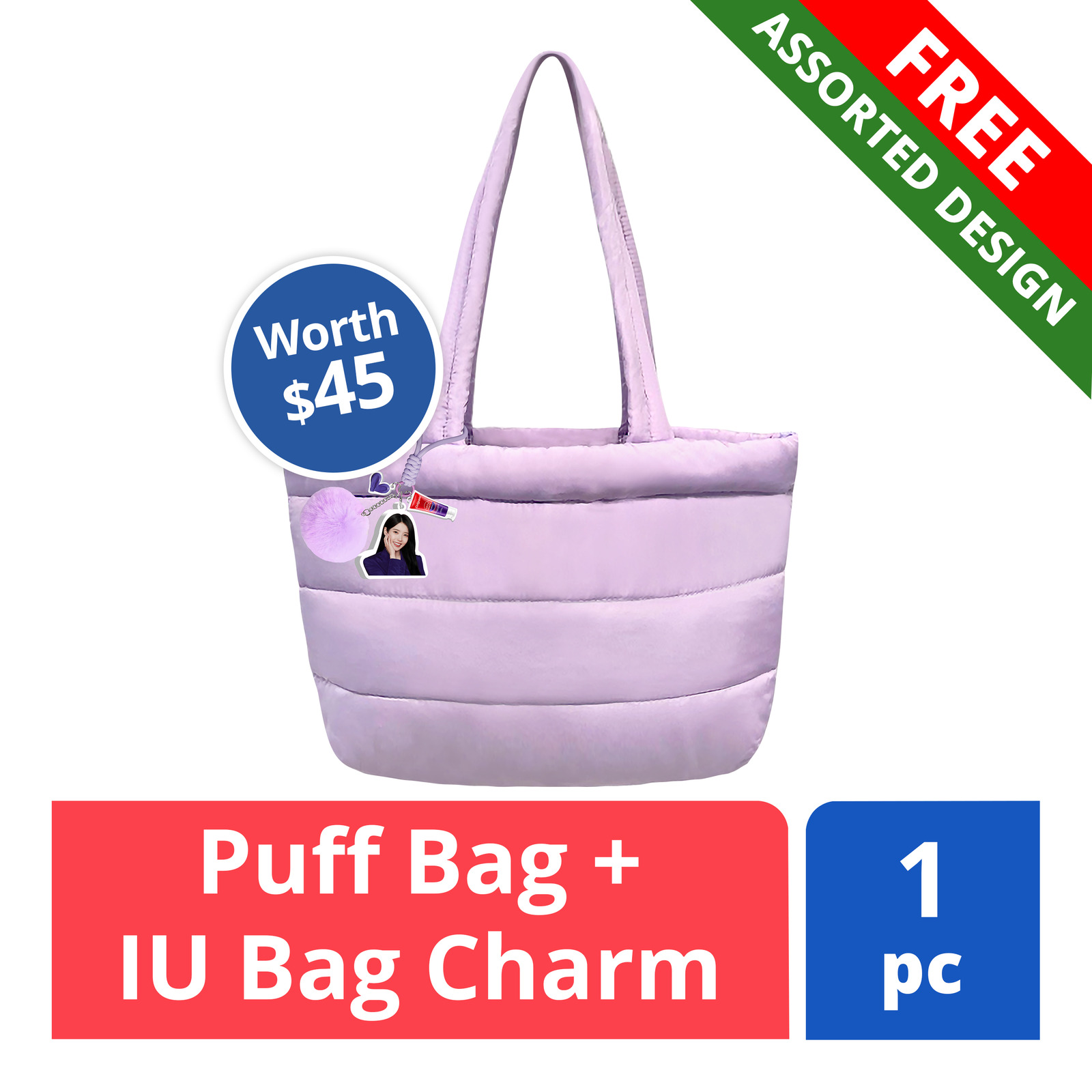 FREE Puff Bag + IU Bag Charm (worth $45) | NTUC FairPrice