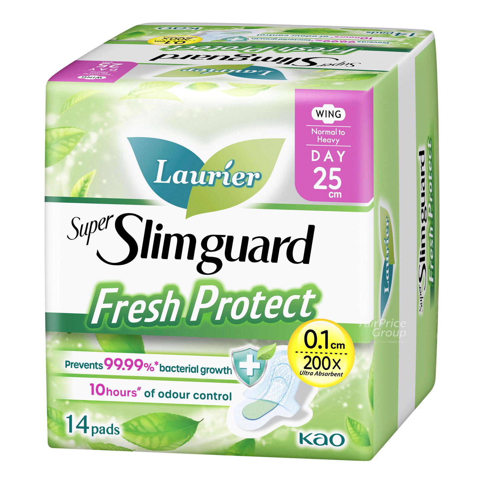 Laurier Fresh Protect Day Pad -NormalHeavyUltraSlim(25cm) | NTUC FairPrice