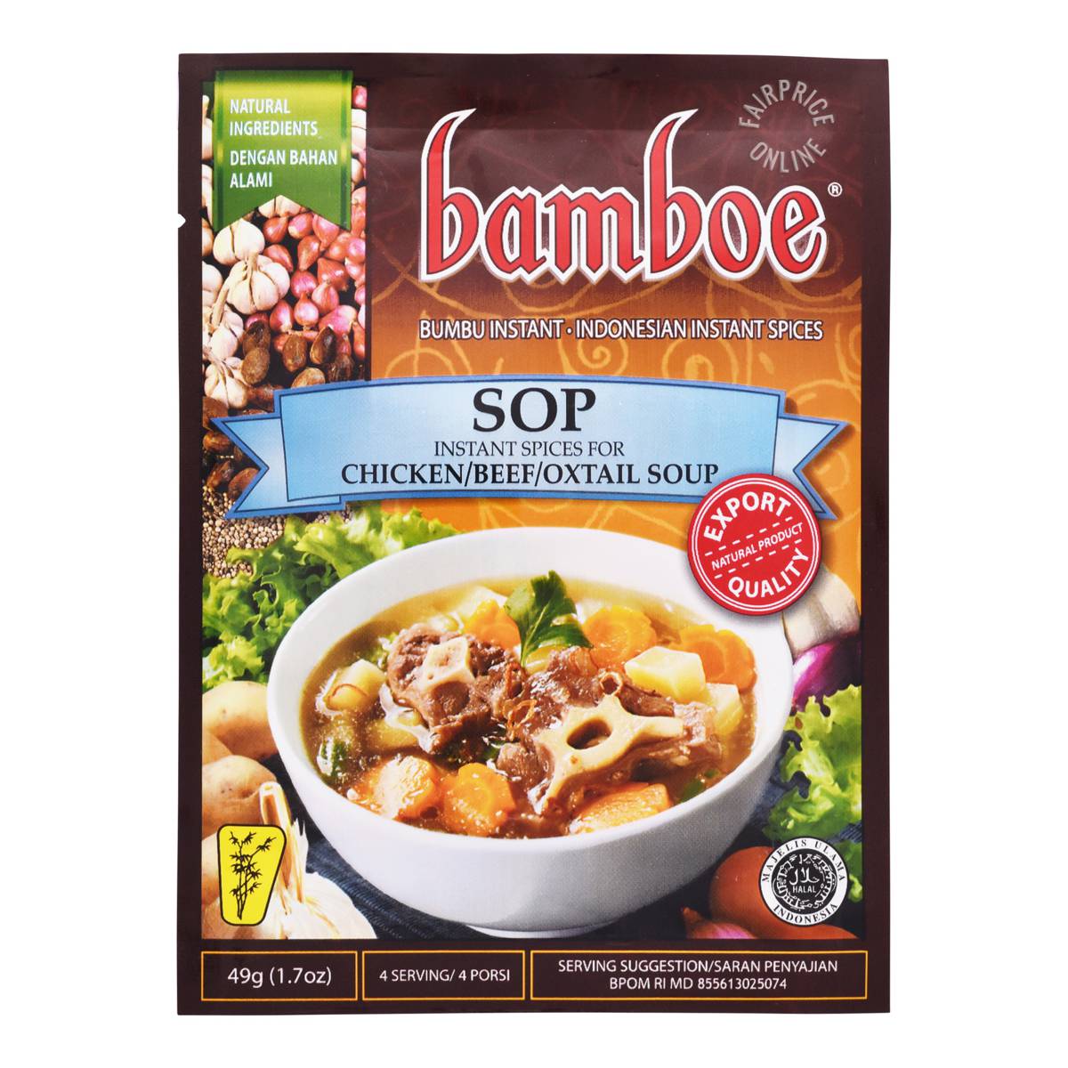 Bamboe Instant Soup Spices - Chicken + Beef + Oxtail | NTUC FairPrice