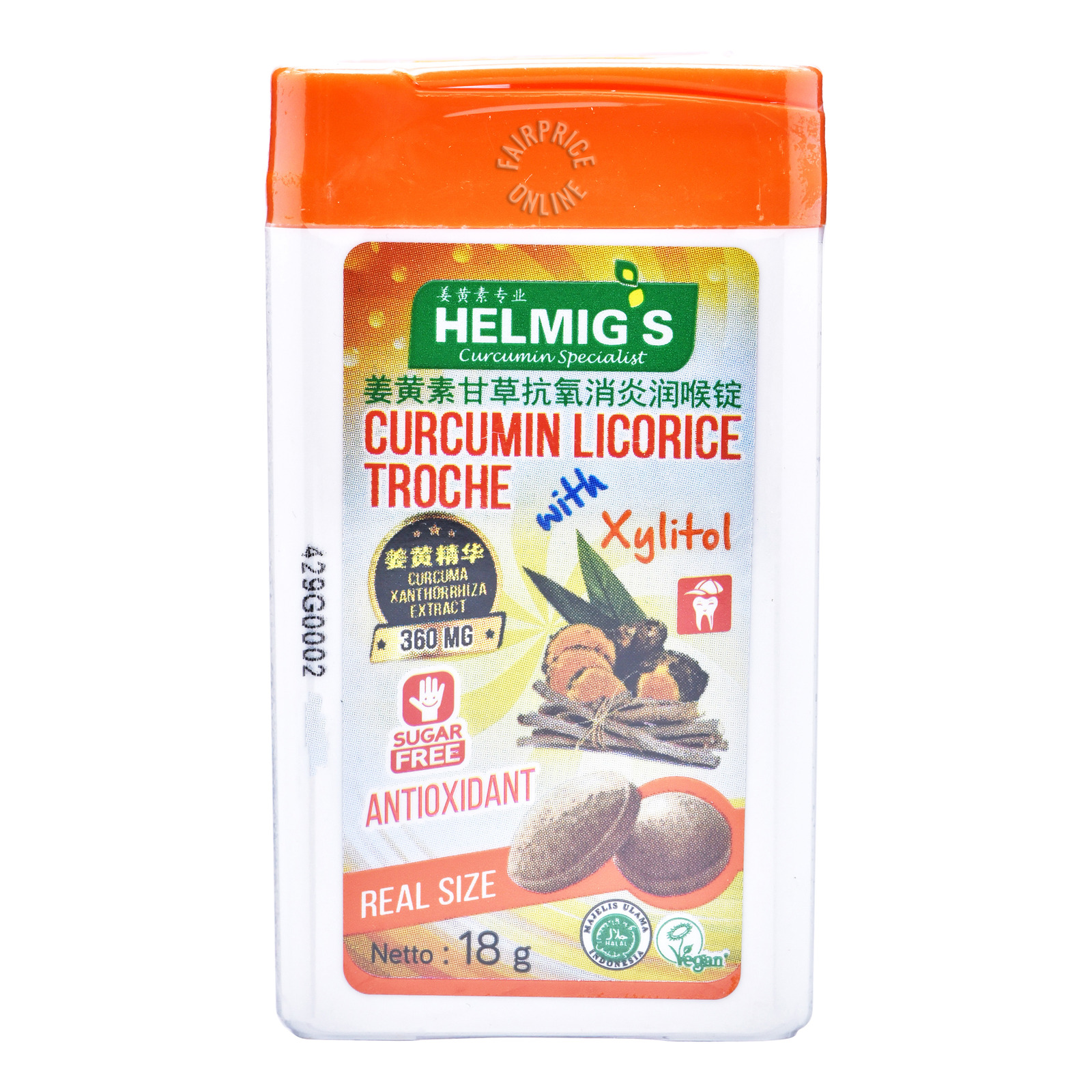 Helmig's Curcumin Troche Lozenges - Licorice | NTUC FairPrice