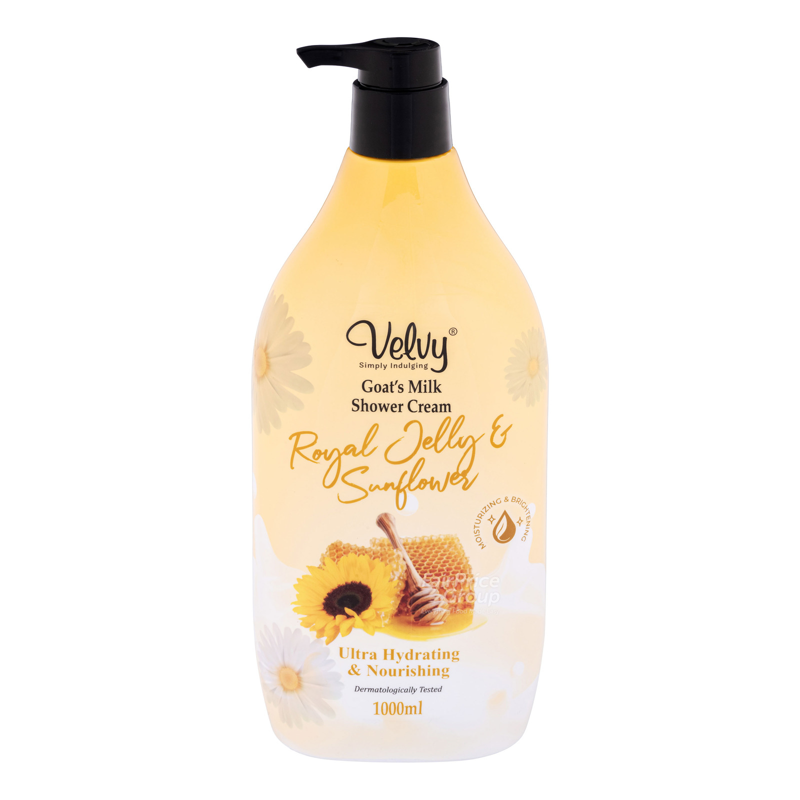 Velvy Goat's Milk Shower Cream - Royal Jelly & Sunflower | NTUC FairPrice