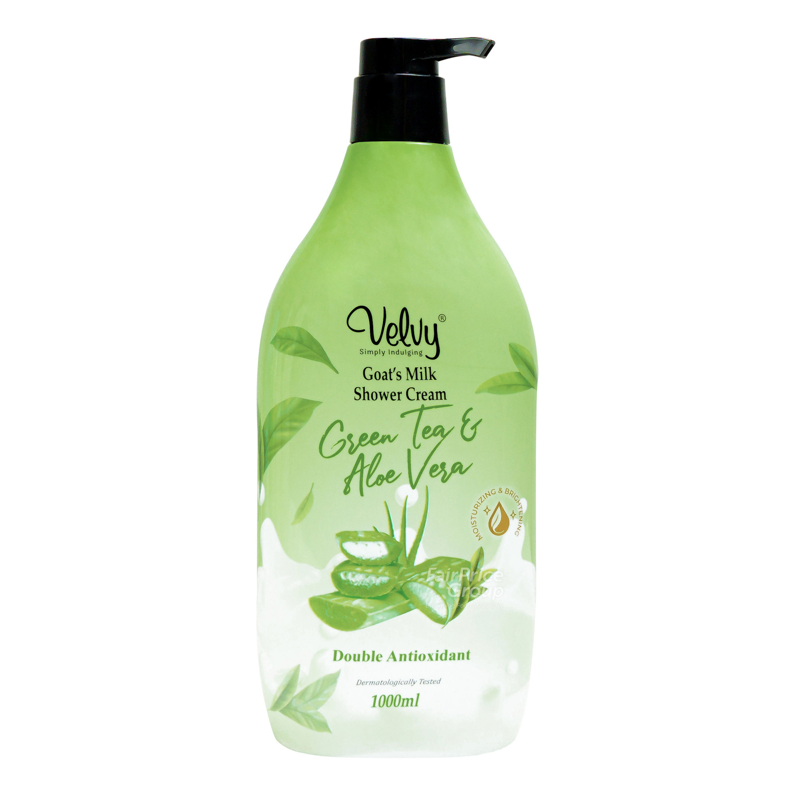 Velvy Goat's Milk Shower Cream - Green Tea & Aloe Vera | NTUC FairPrice