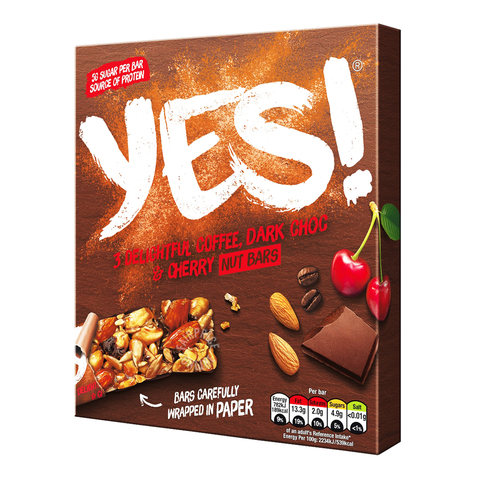Yes! Nut Bars - Coffee, Dark Choc & Cherry | NTUC FairPrice