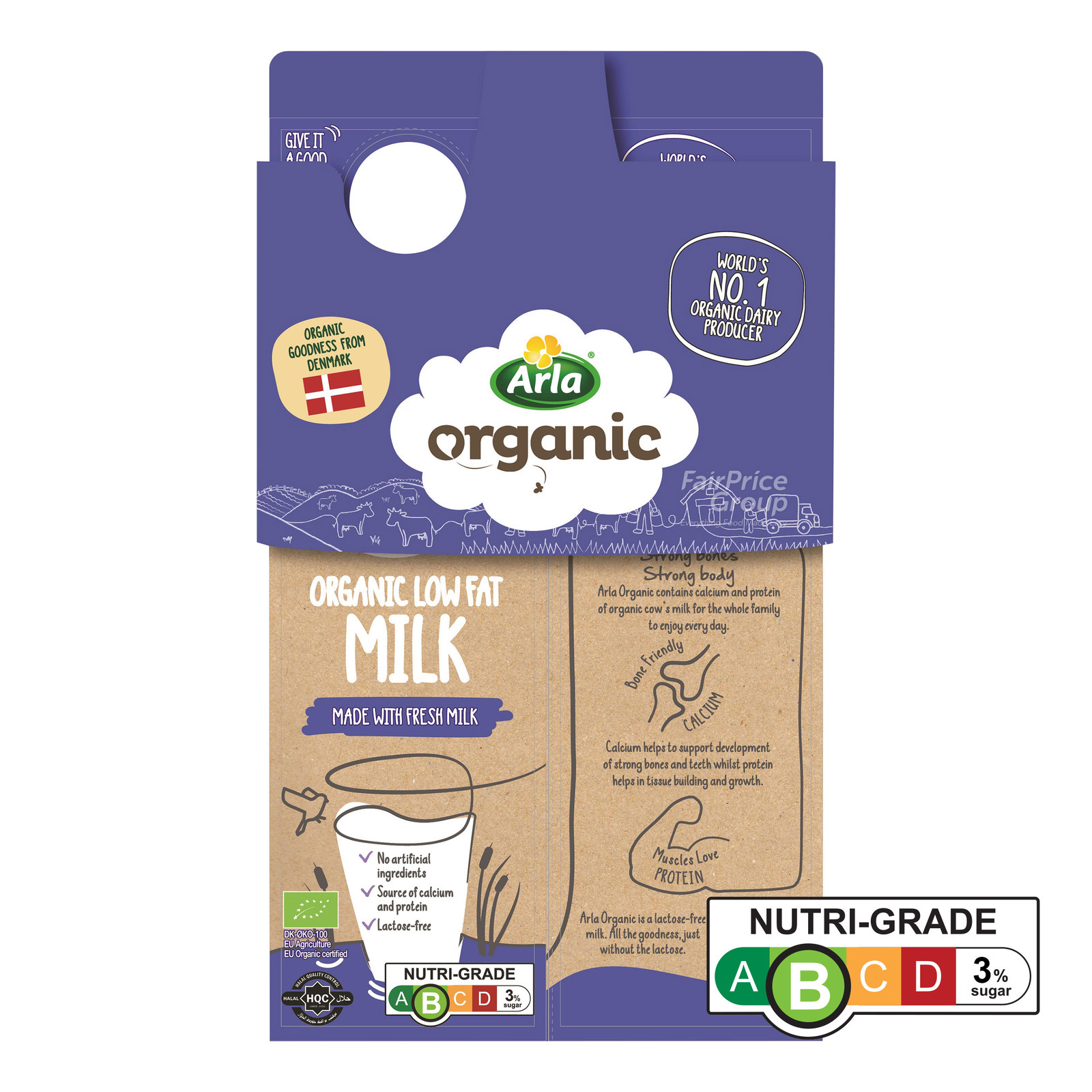 Arla Organic Milk - Low Fat | NTUC FairPrice