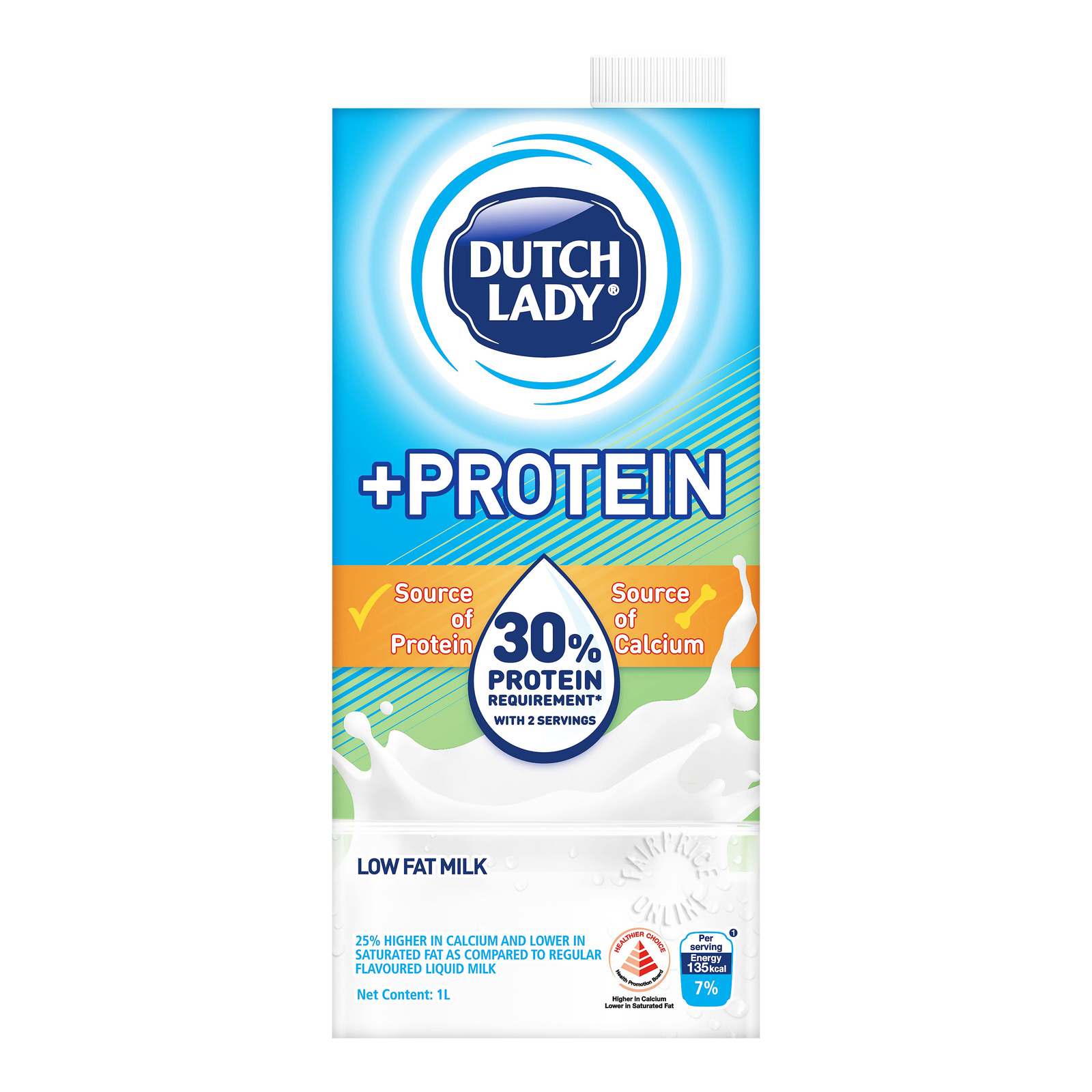 Dutch Lady UHT Milk + Protein - Low Fat (Plain) | NTUC FairPrice