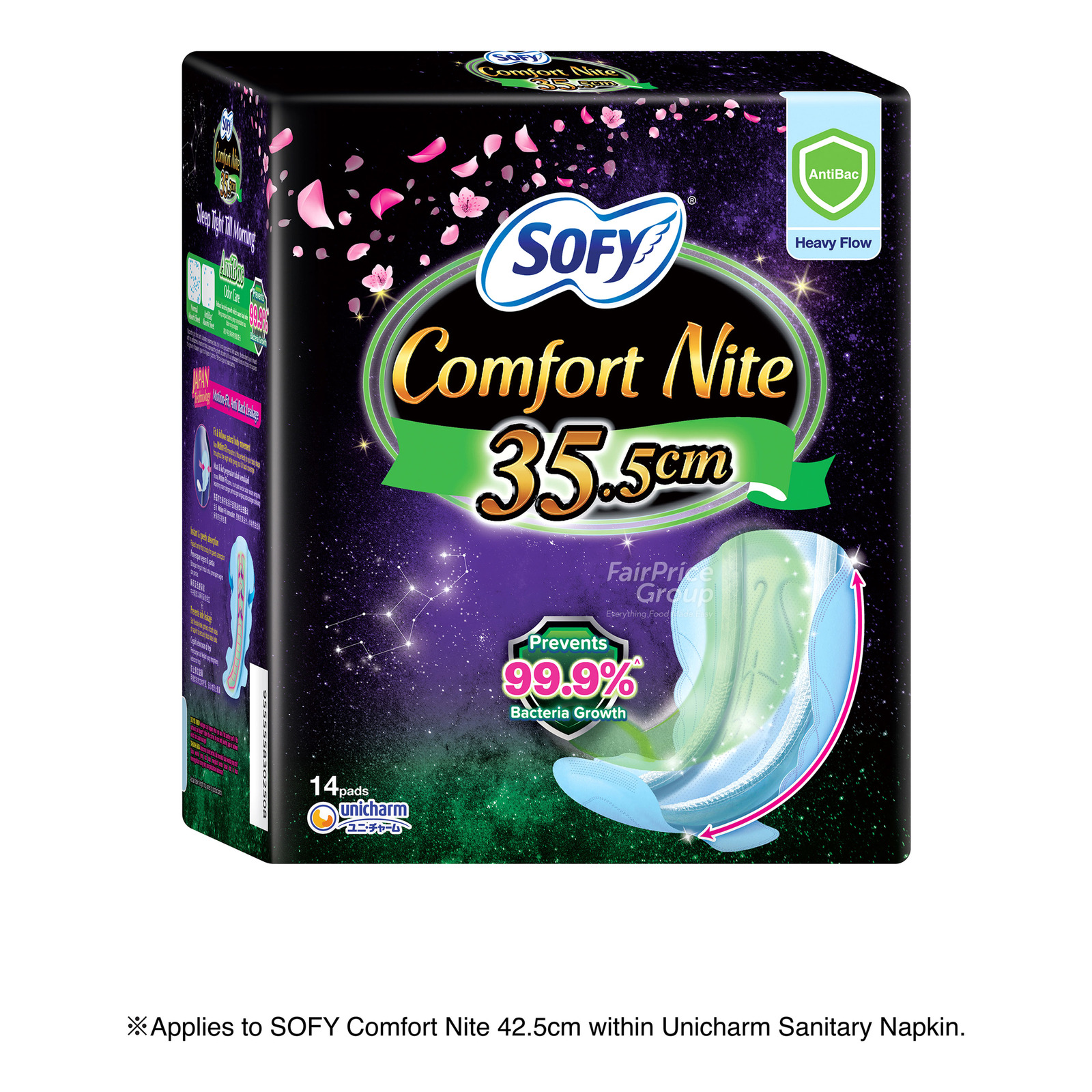 Sofy Comfort Nite AntiBac Pads - Heavy Flow (35cm) | NTUC FairPrice
