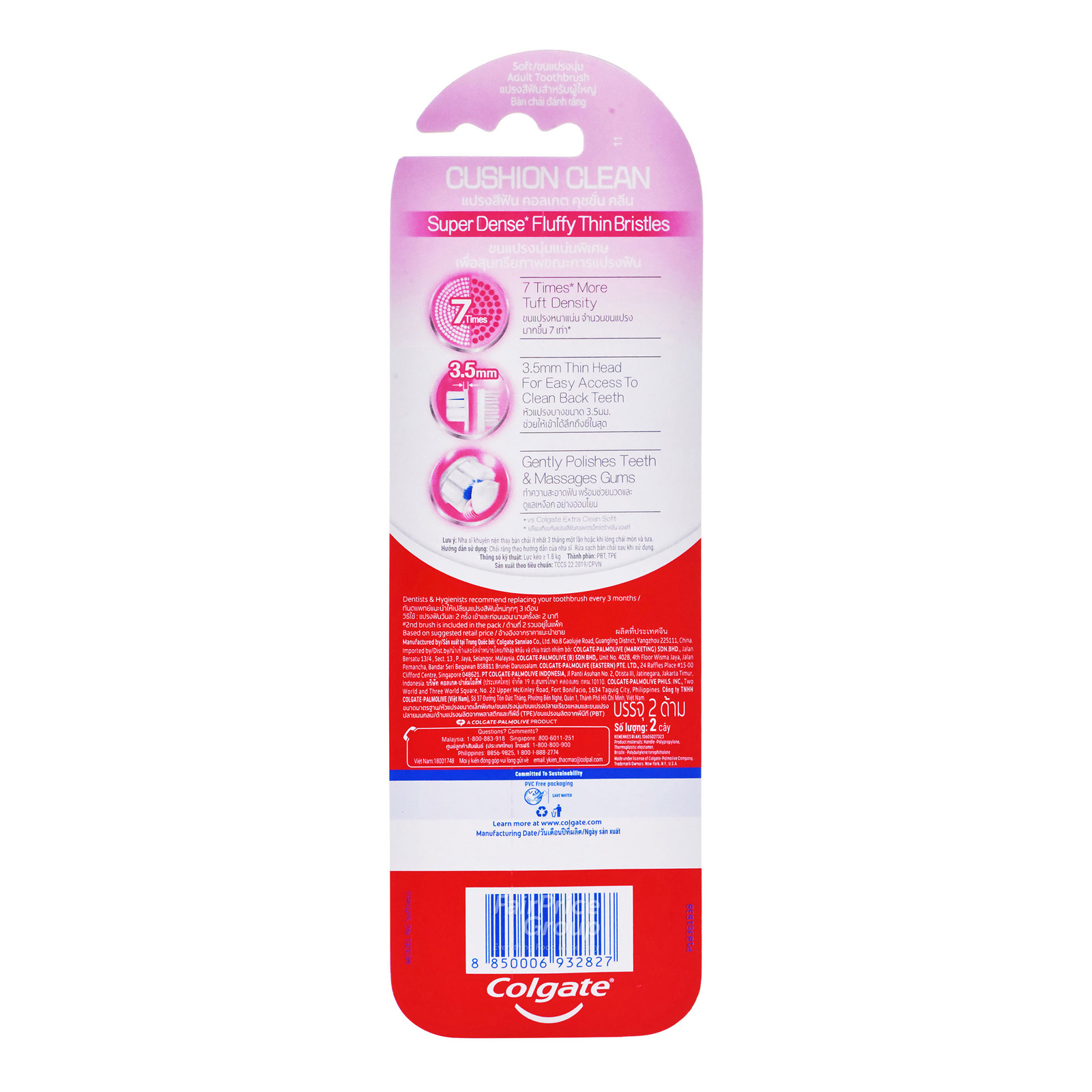 Colgate Cushion Clean Toothbrush - Soft | NTUC FairPrice