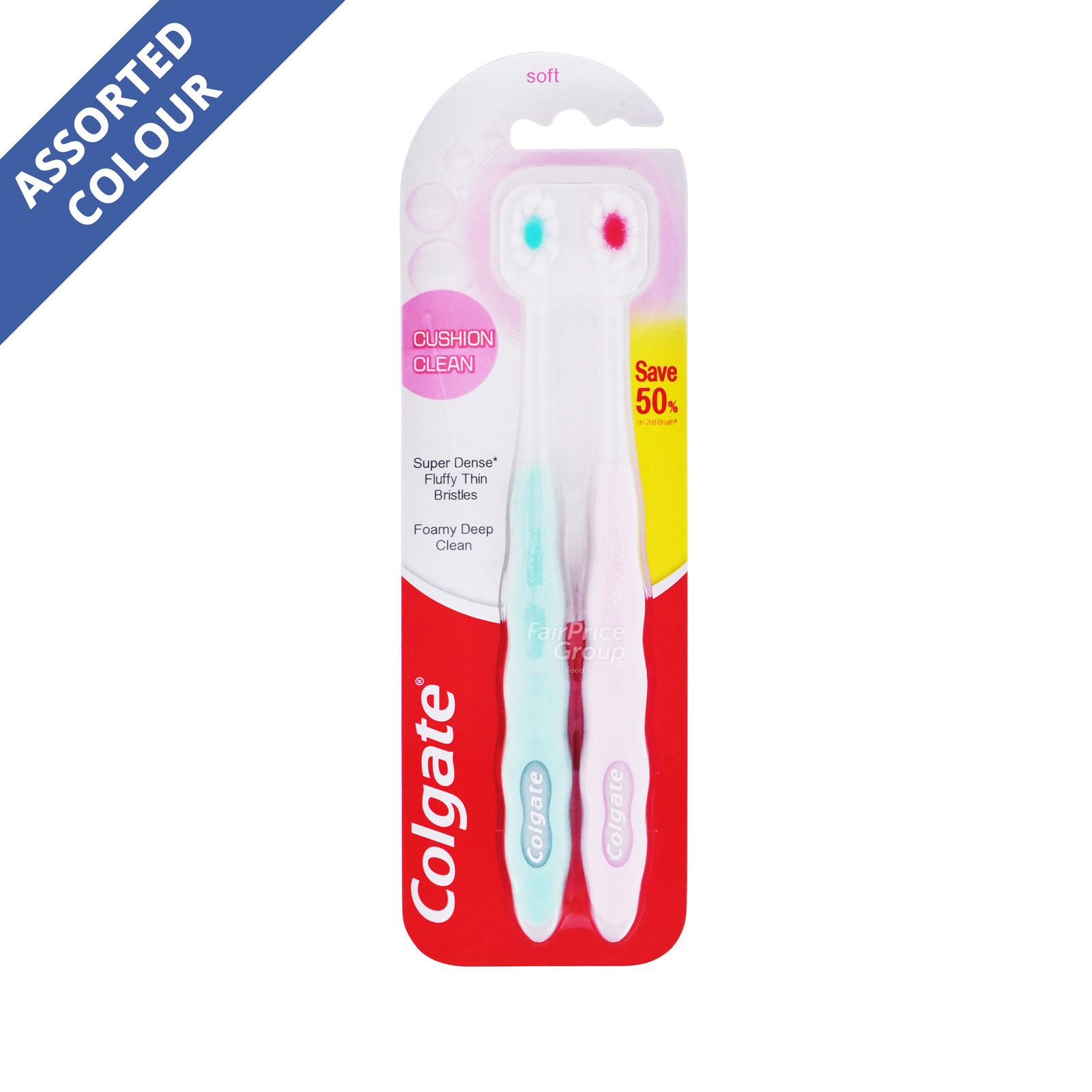 Colgate Cushion Clean Toothbrush - Soft | NTUC FairPrice