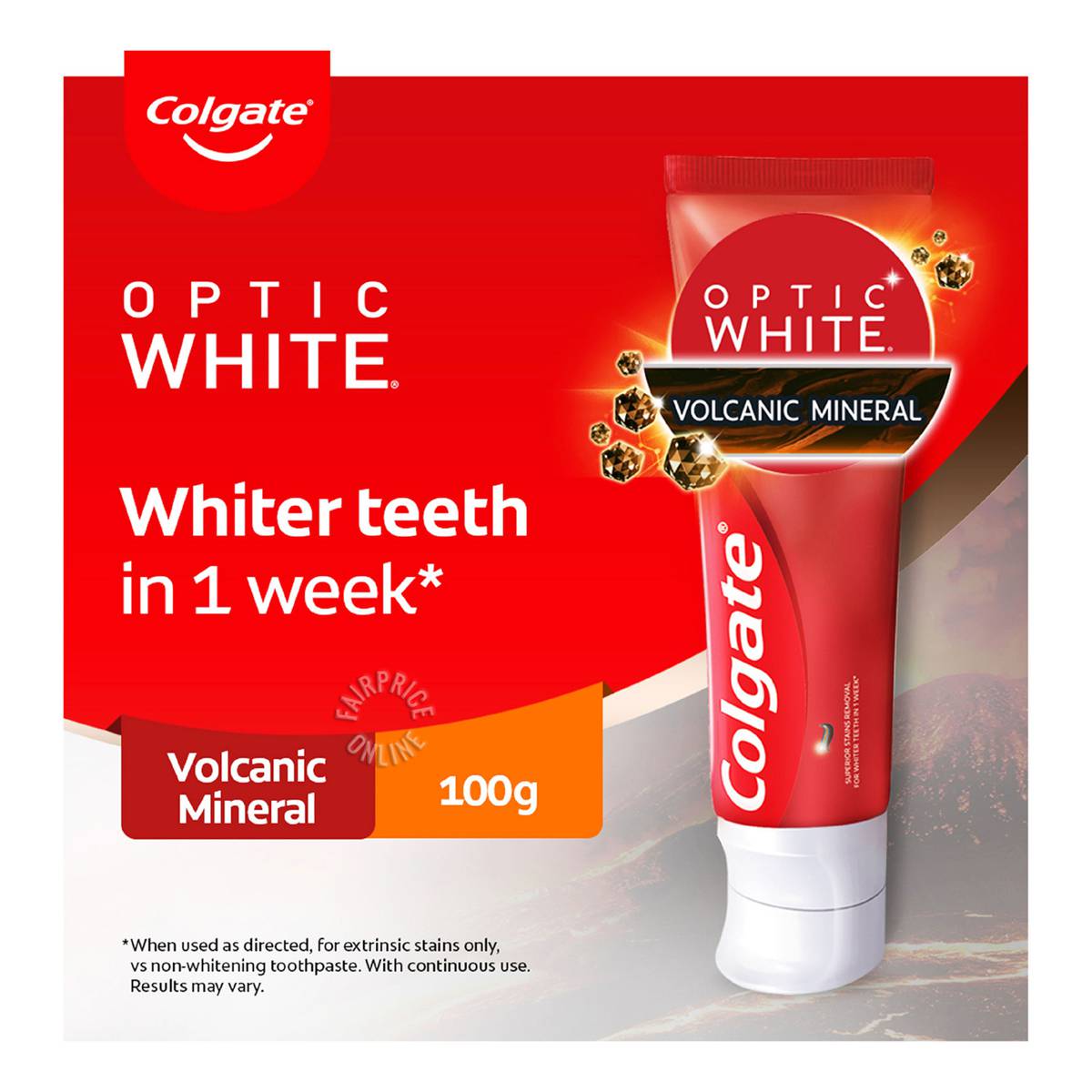 Colgate Optic White Whitening Toothpaste - Volcanic Mineral | NTUC ...