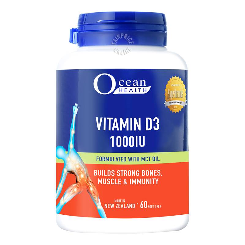 Ocean Health Vitamin D3 1000IU Softgels | NTUC FairPrice