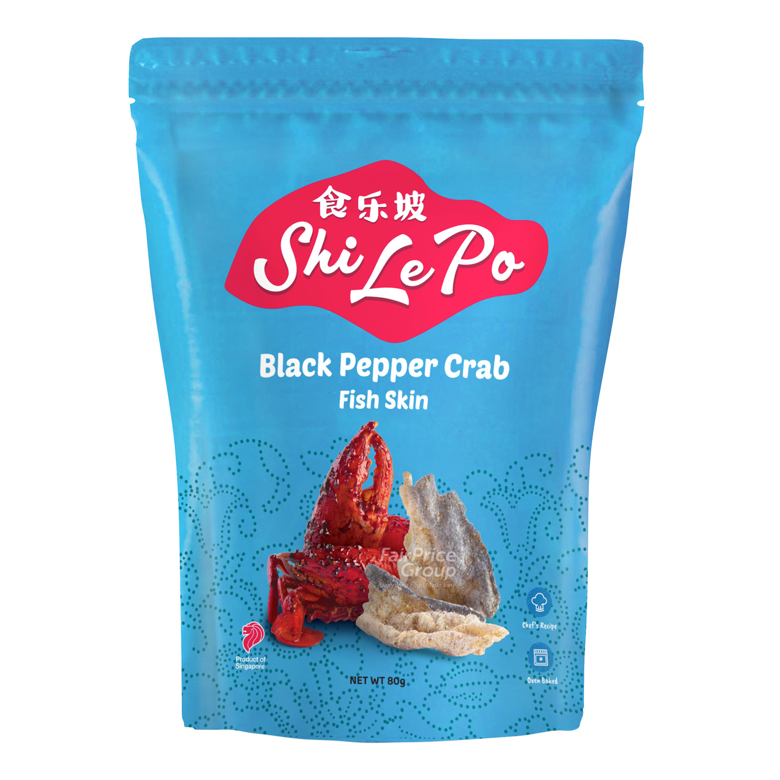 Shi Le Po Fish Skin Crackers - Black Pepper Crab | NTUC FairPrice