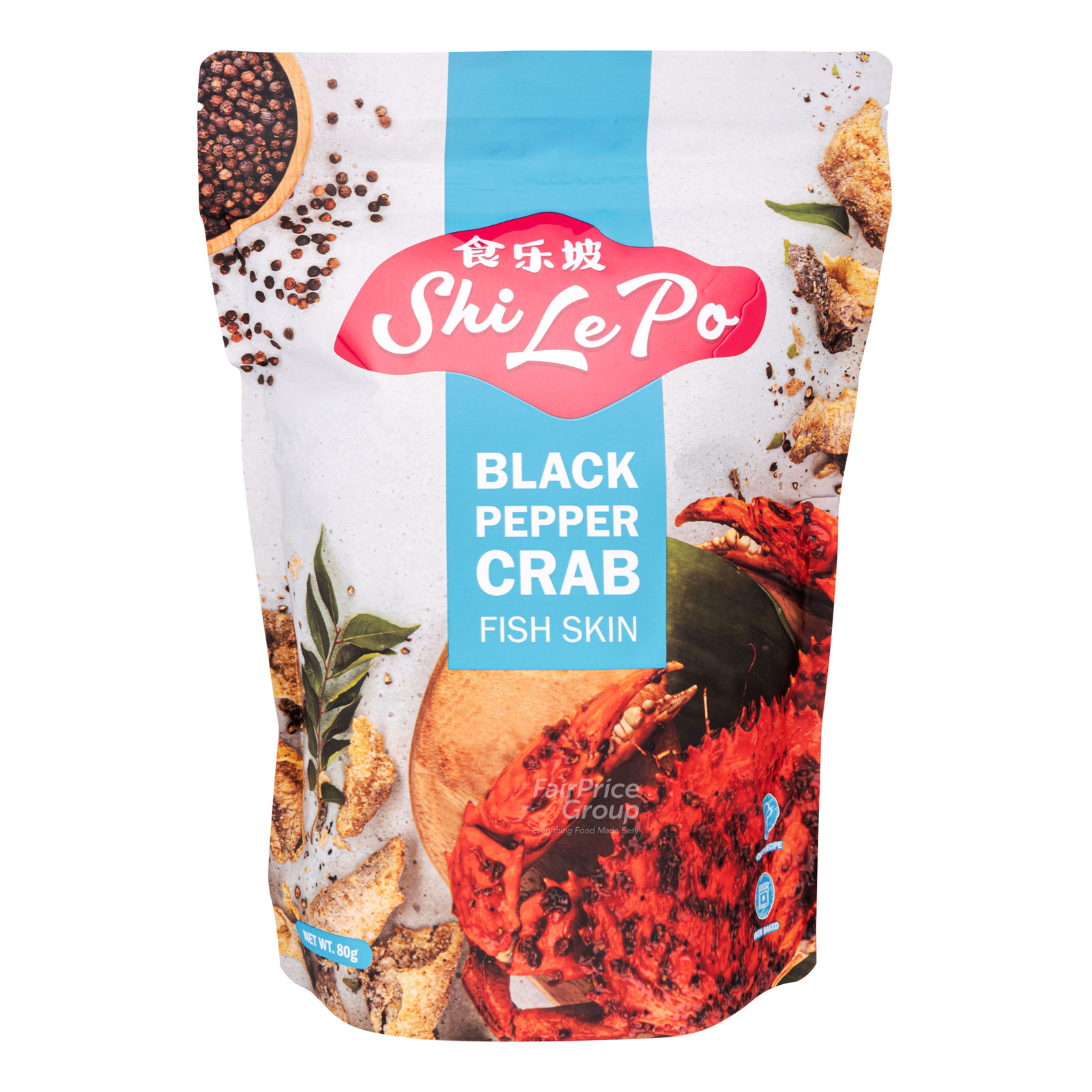 Shi Le Po Fish Skin Crackers - Black Pepper Crab | NTUC FairPrice