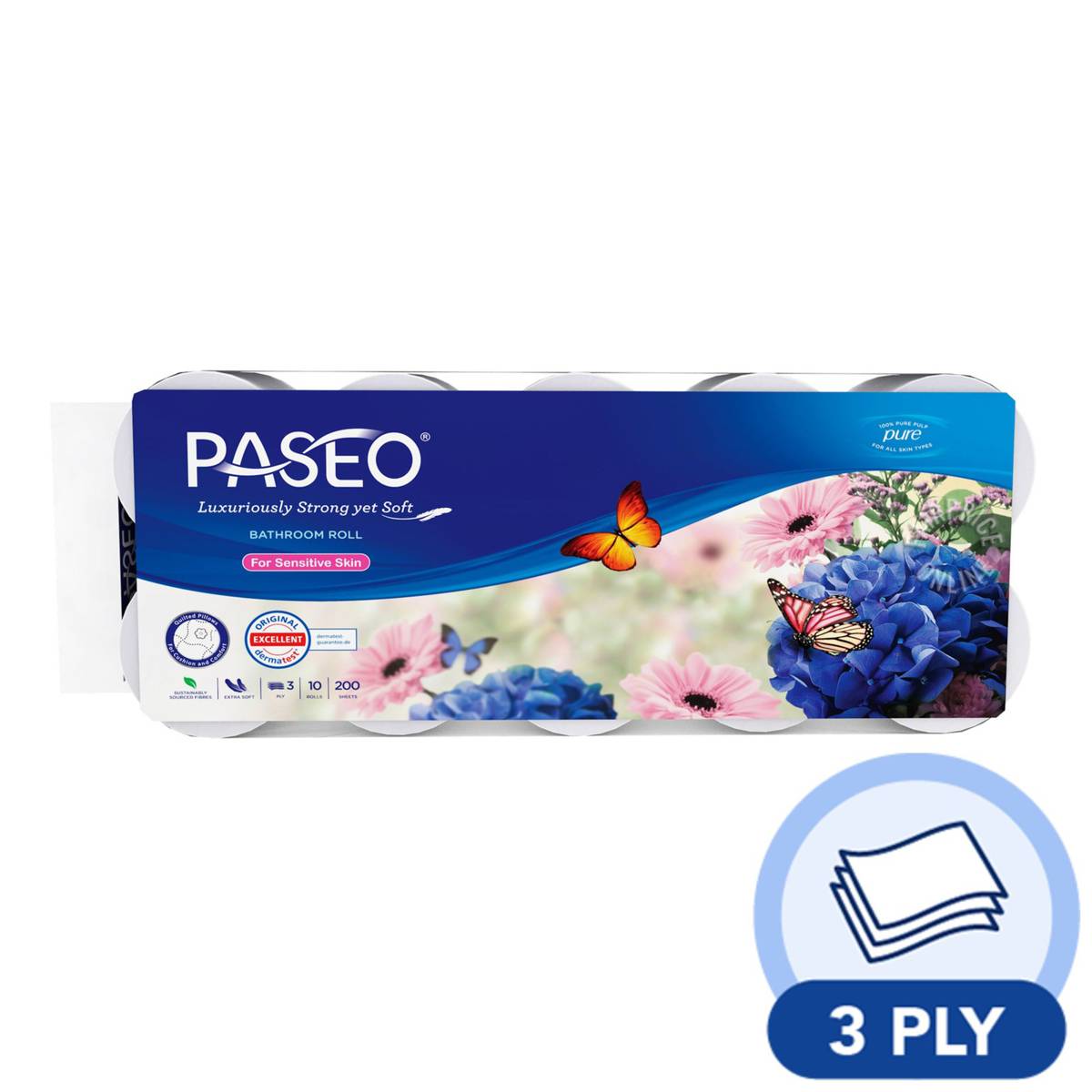 Paseo Bathroom Toilet Roll - Sensitive Skin | NTUC FairPrice