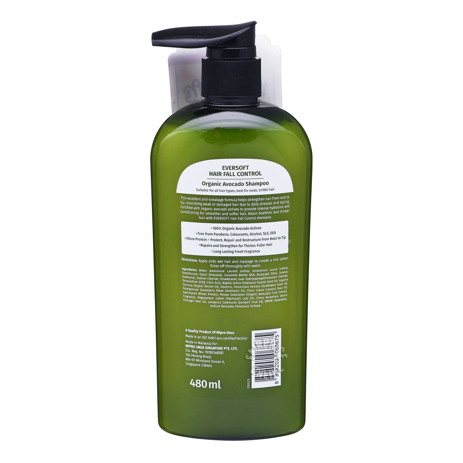 Eversoft Organic Shampoo - Hair Fall Control (Avocado) | NTUC FairPrice