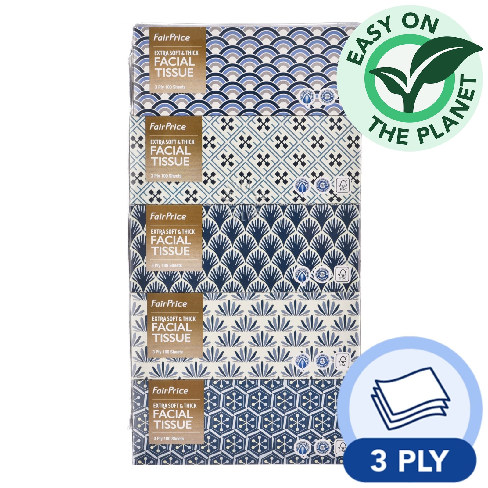 FairPrice Facial Tissue 3ply Box - Extra Soft and Thick | NTUC FairPrice
