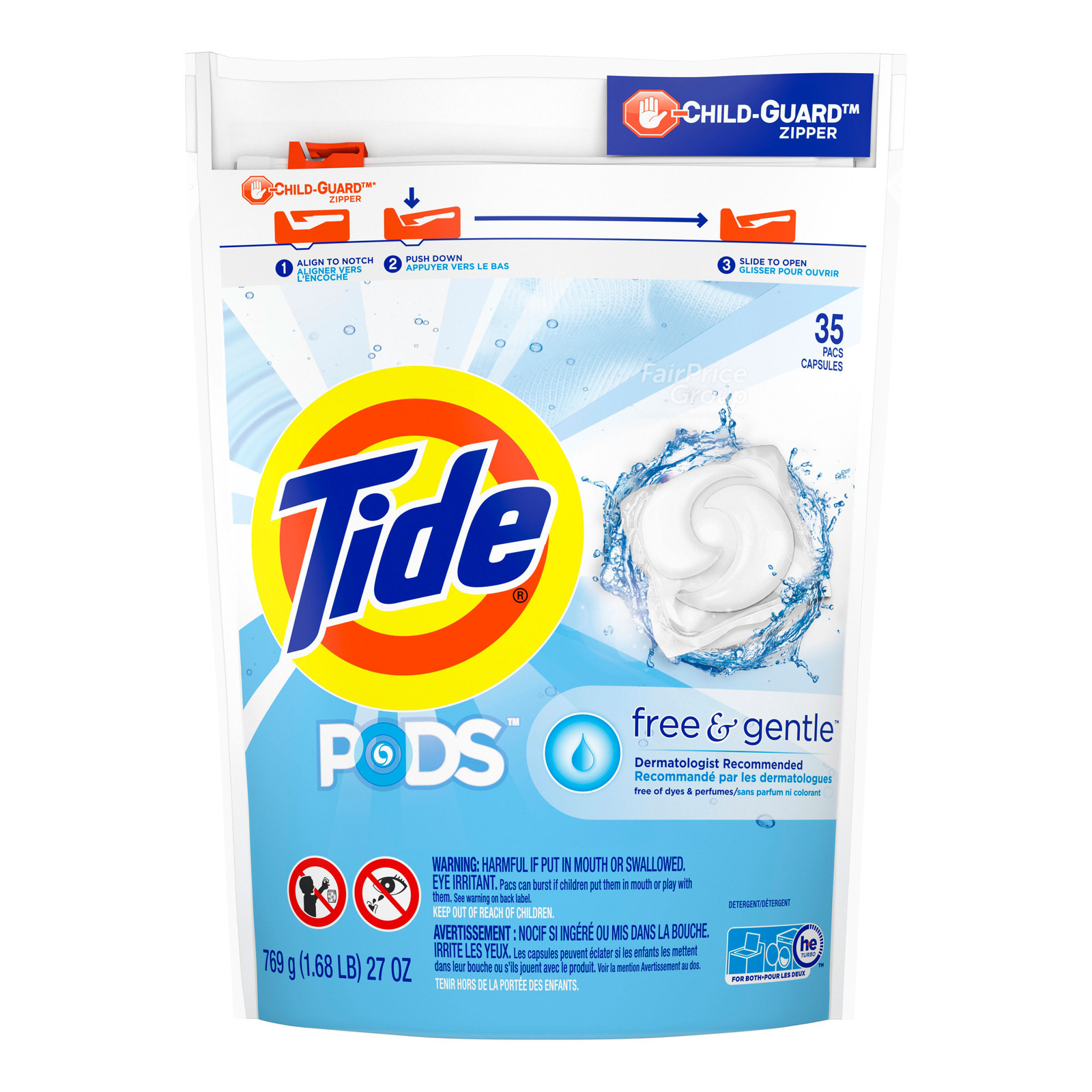 Tide Free & Gentle Pods Capsule | NTUC FairPrice